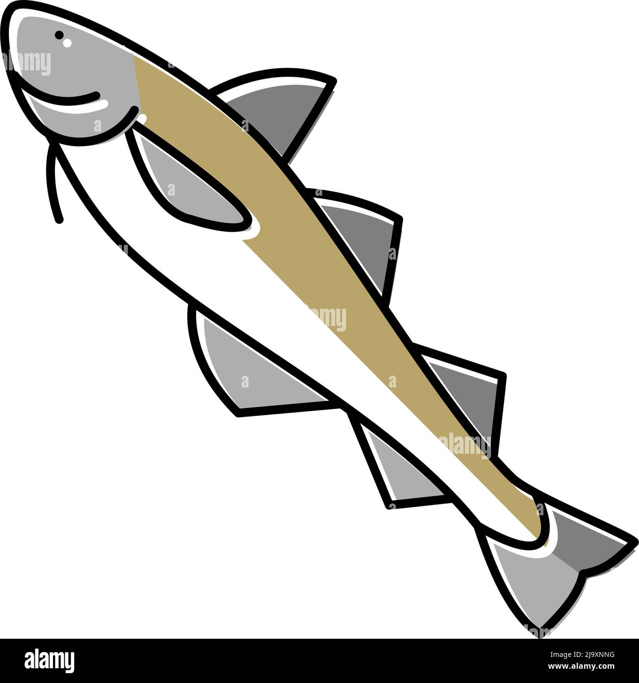 alaska pollock color icon vector illustration Stock Vector Image & Art ...