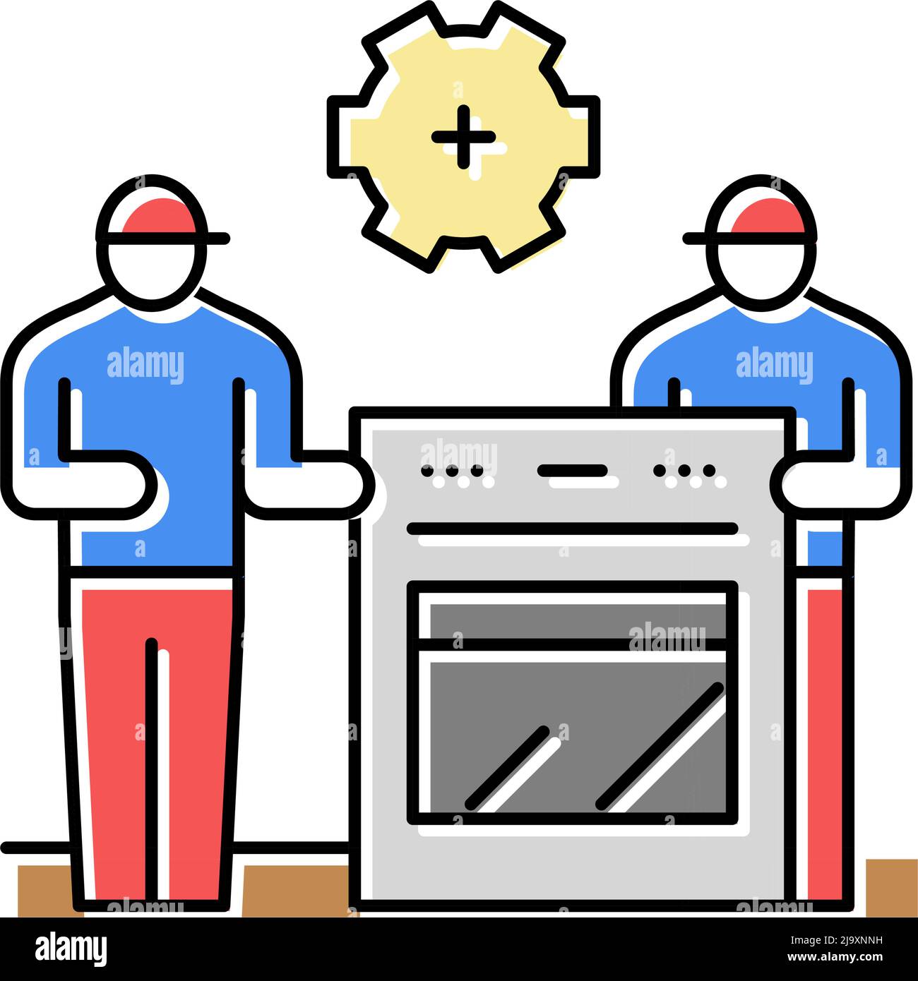 appliance installation color icon vector illustration Stock Vector ...