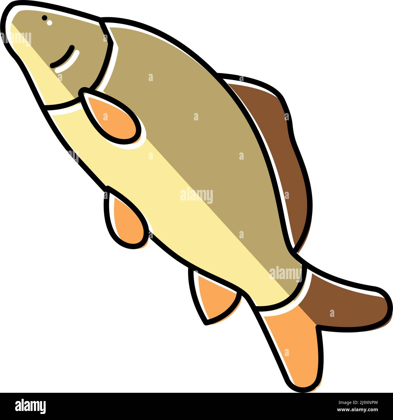 common carp color icon vector illustration Stock Vector Image & Art - Alamy