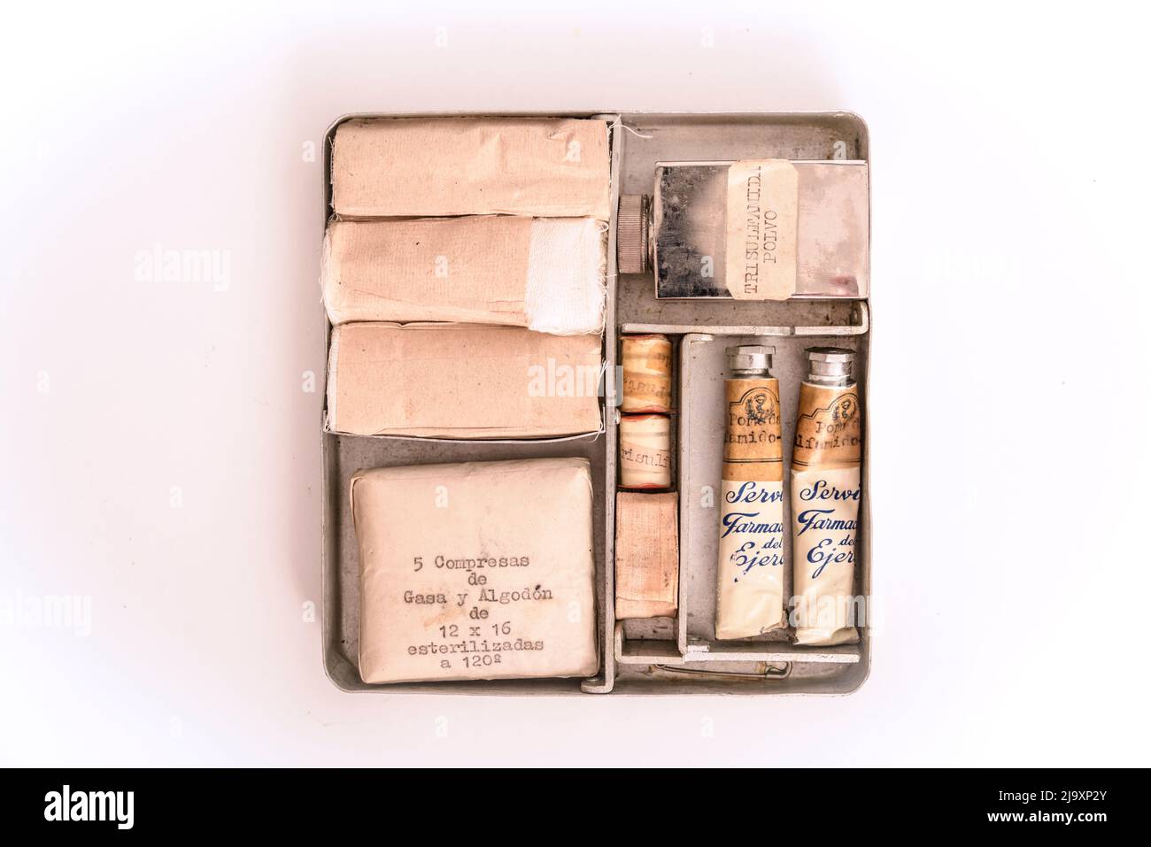 Very rare antique Set First Aid Kit medicine equipment from 1940 Stock ...