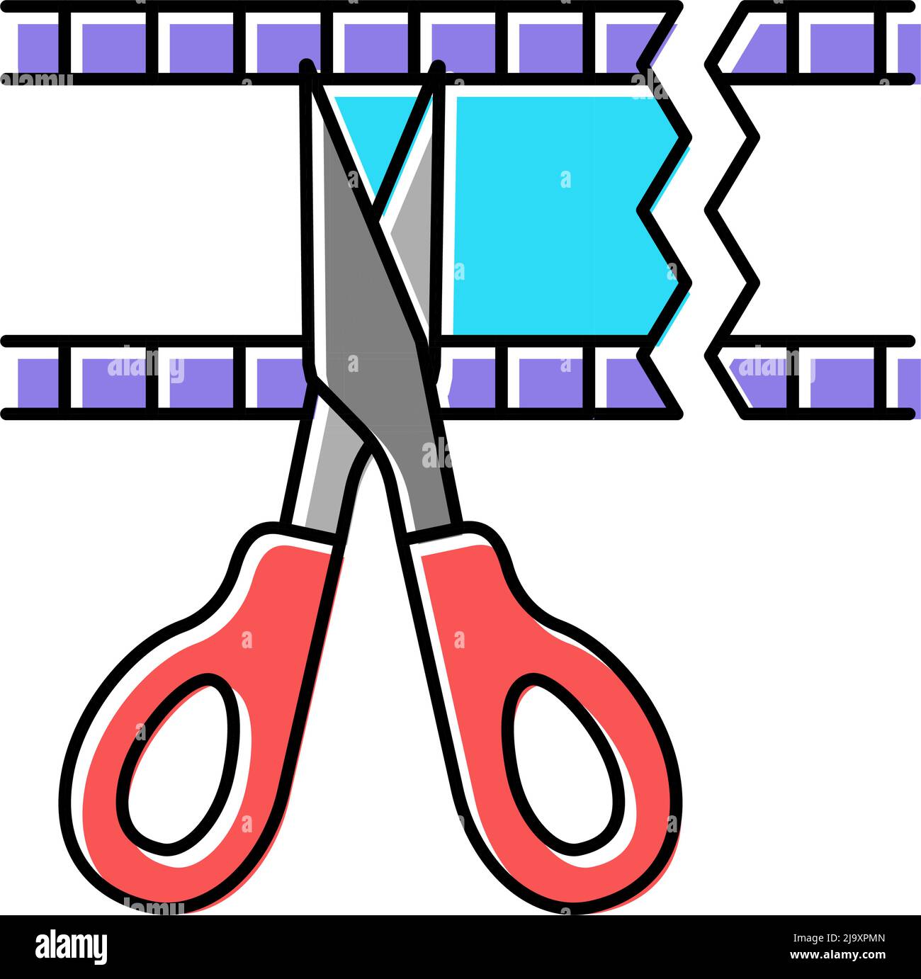 cropping video color icon vector illustration Stock Vector Image & Art ...