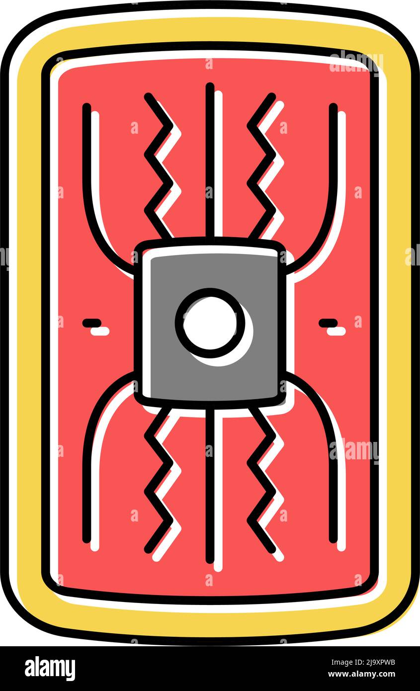warrior shield ancient rome color icon vector illustration Stock Vector ...