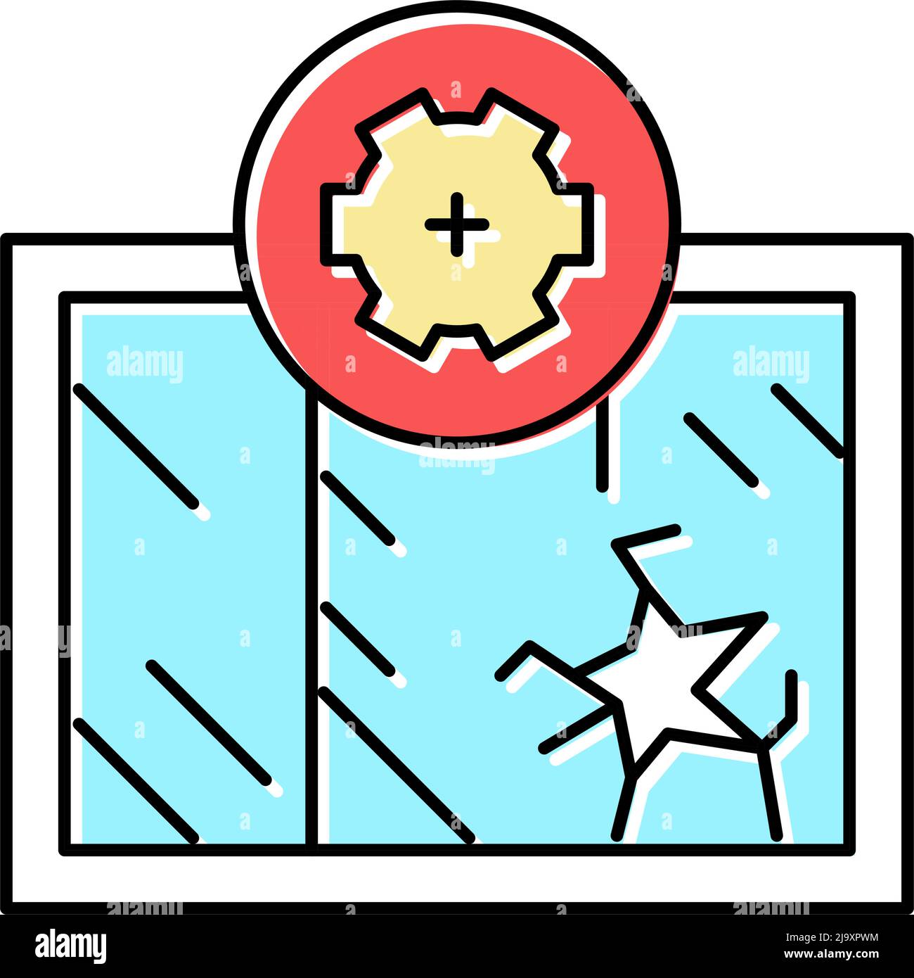 window repair color icon vector illustration Stock Vector Image & Art ...