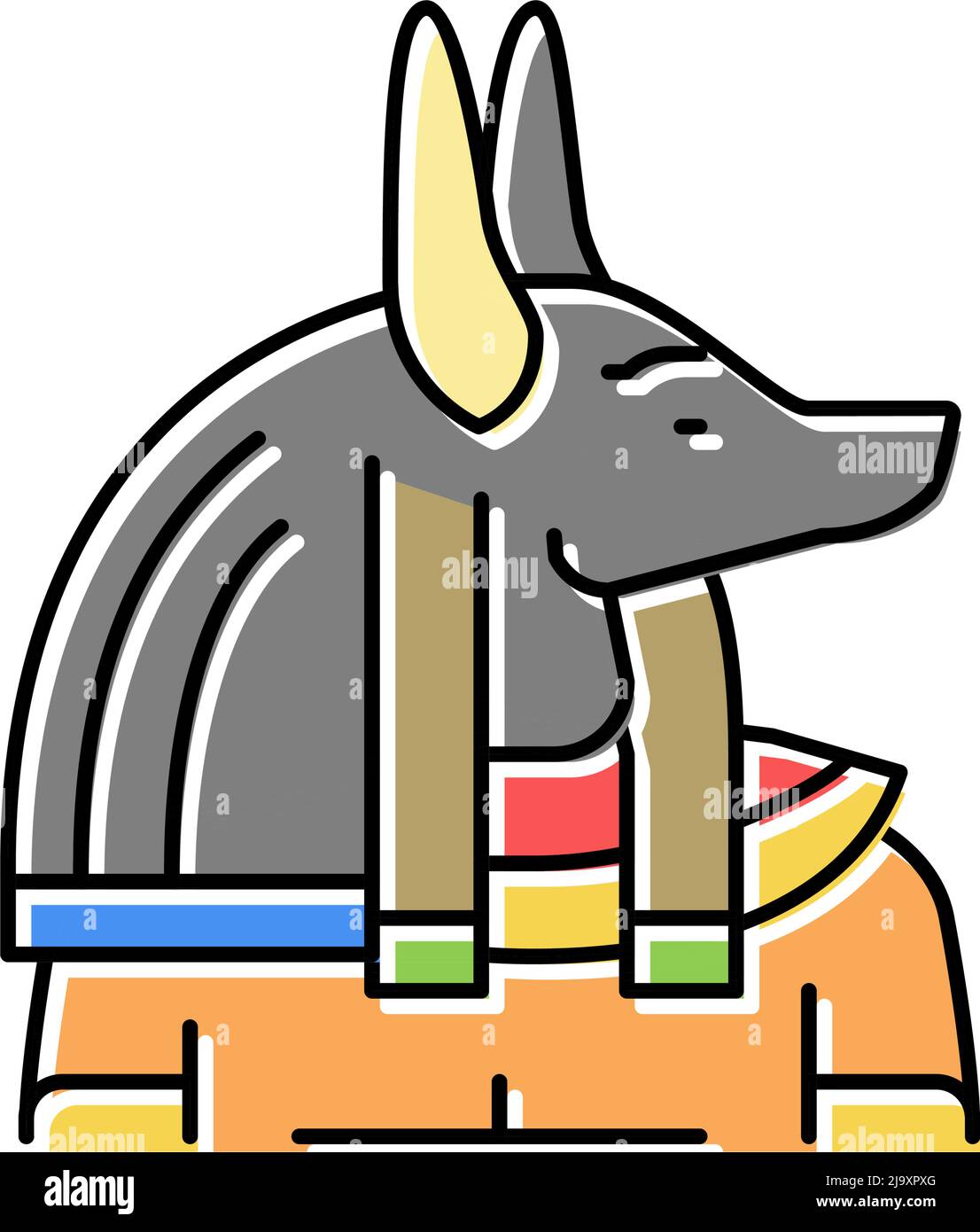 anubis egypt color icon vector illustration Stock Vector Image & Art ...
