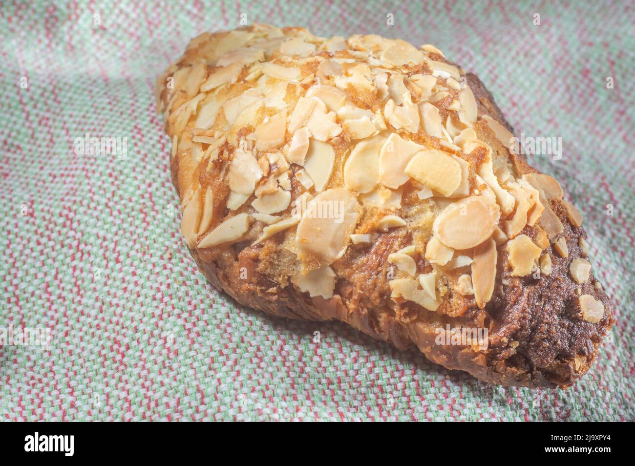 Almond Croissant Bakery homemade. Traditional French breakfast and ...