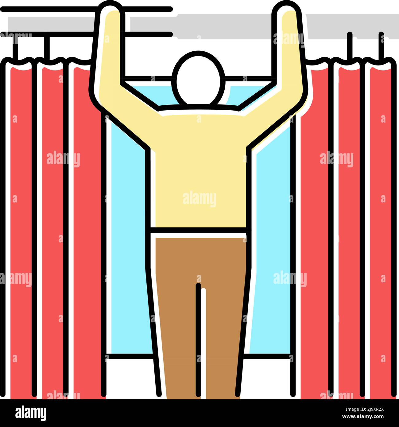 curtains fitting color icon vector illustration Stock Vector Image ...