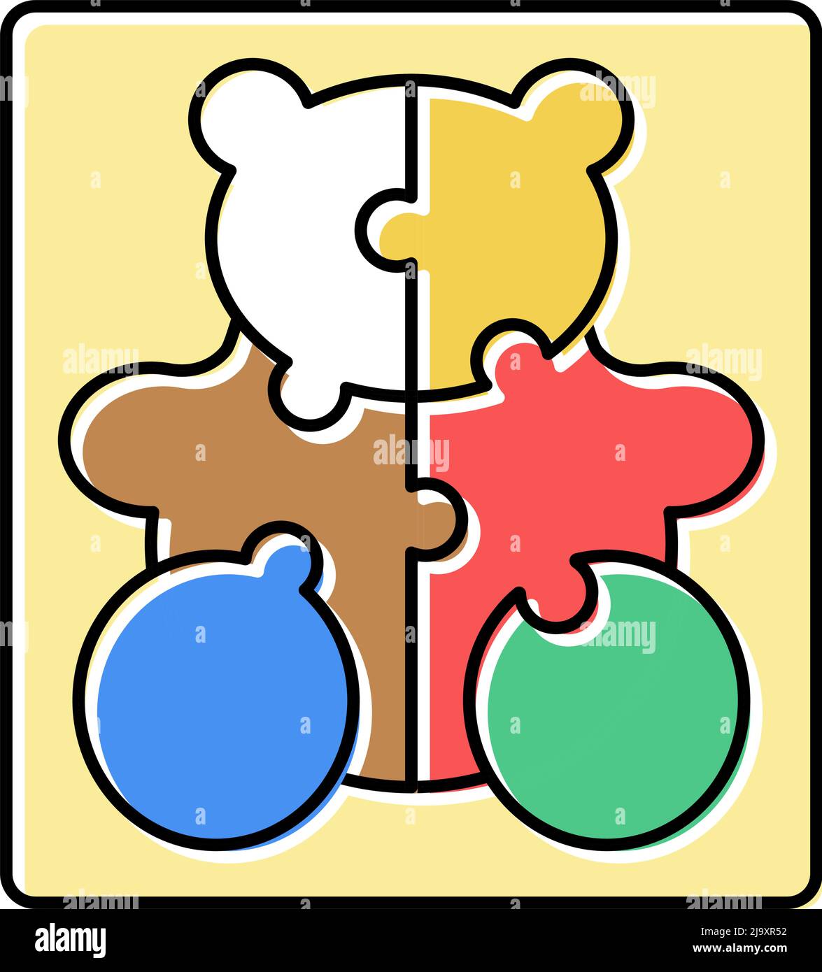 puzzles toddler color icon vector illustration Stock Vector Image & Art ...