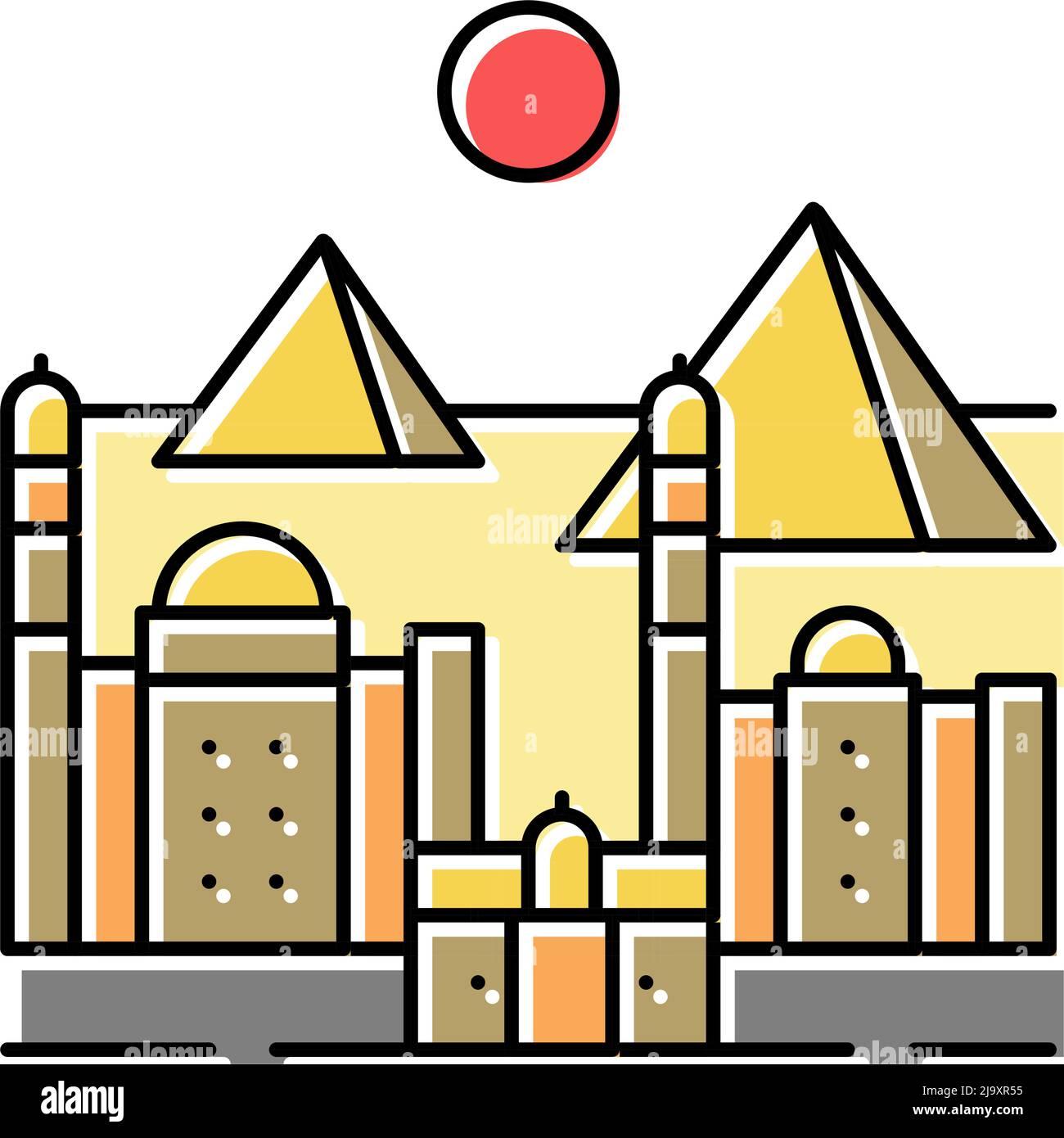 cairo ancient city color icon vector illustration Stock Vector Image ...