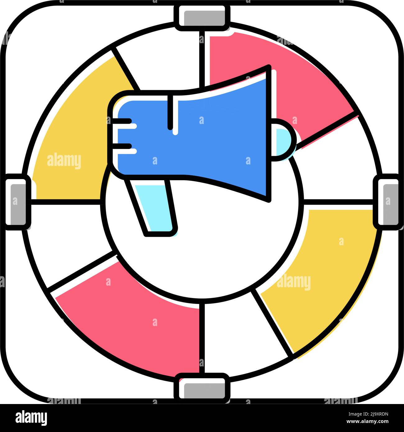 help and support color icon vector illustration Stock Vector Image ...