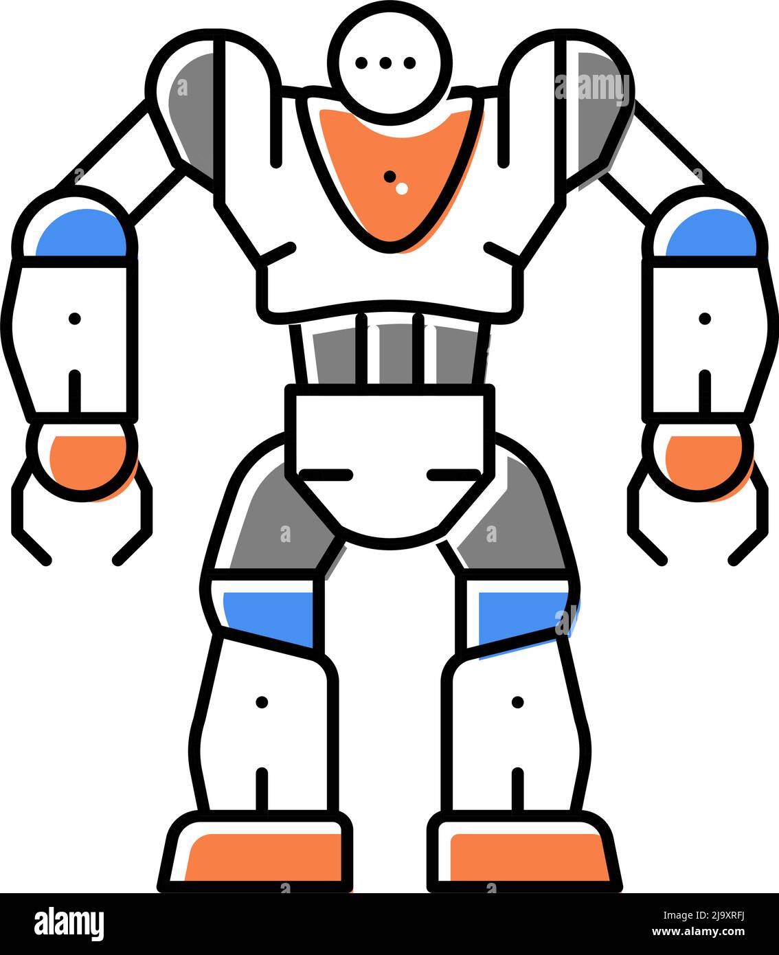 cyborg robot color icon vector illustration Stock Vector Image & Art ...