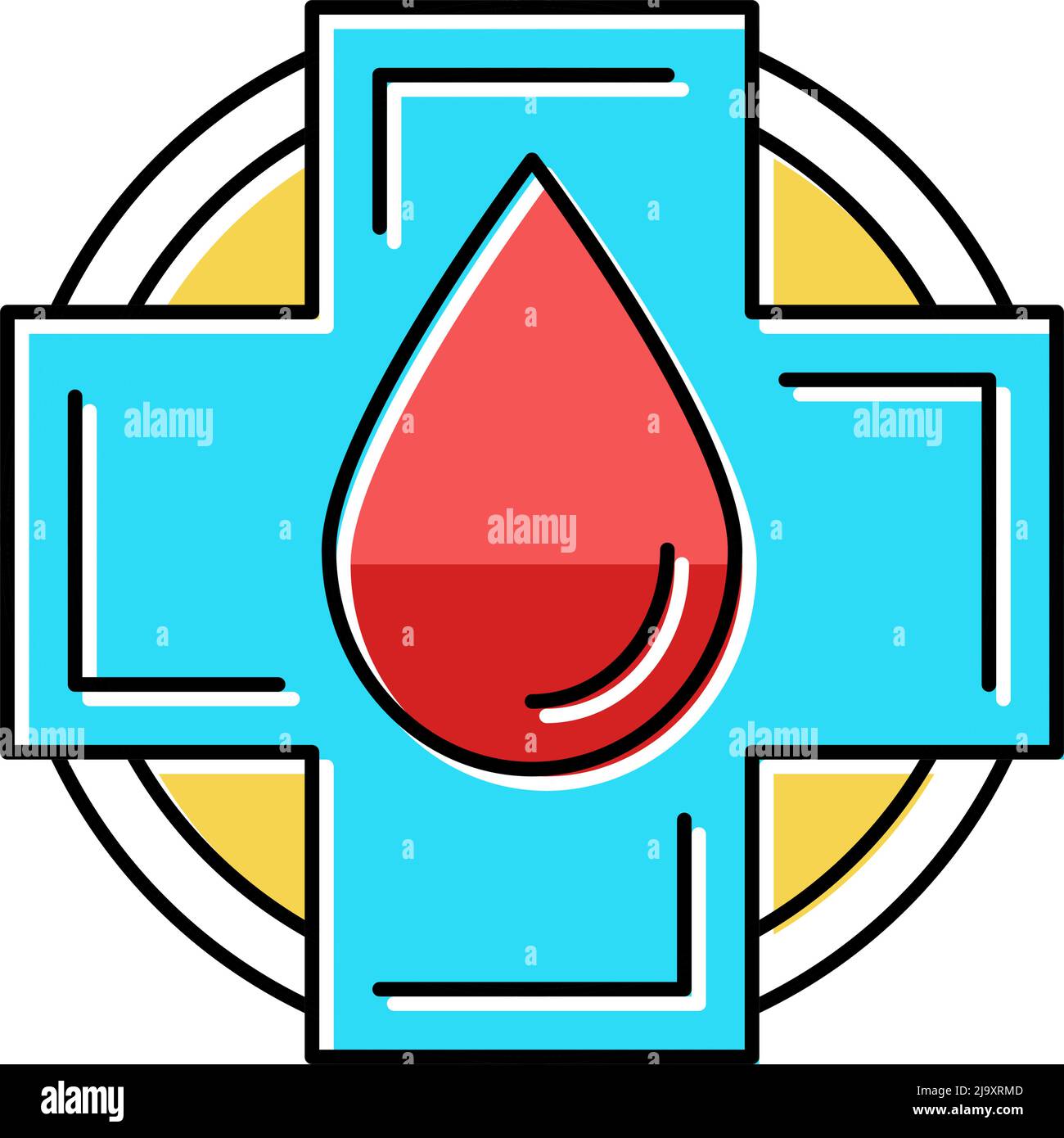 health blood color icon vector illustration Stock Vector Image & Art ...