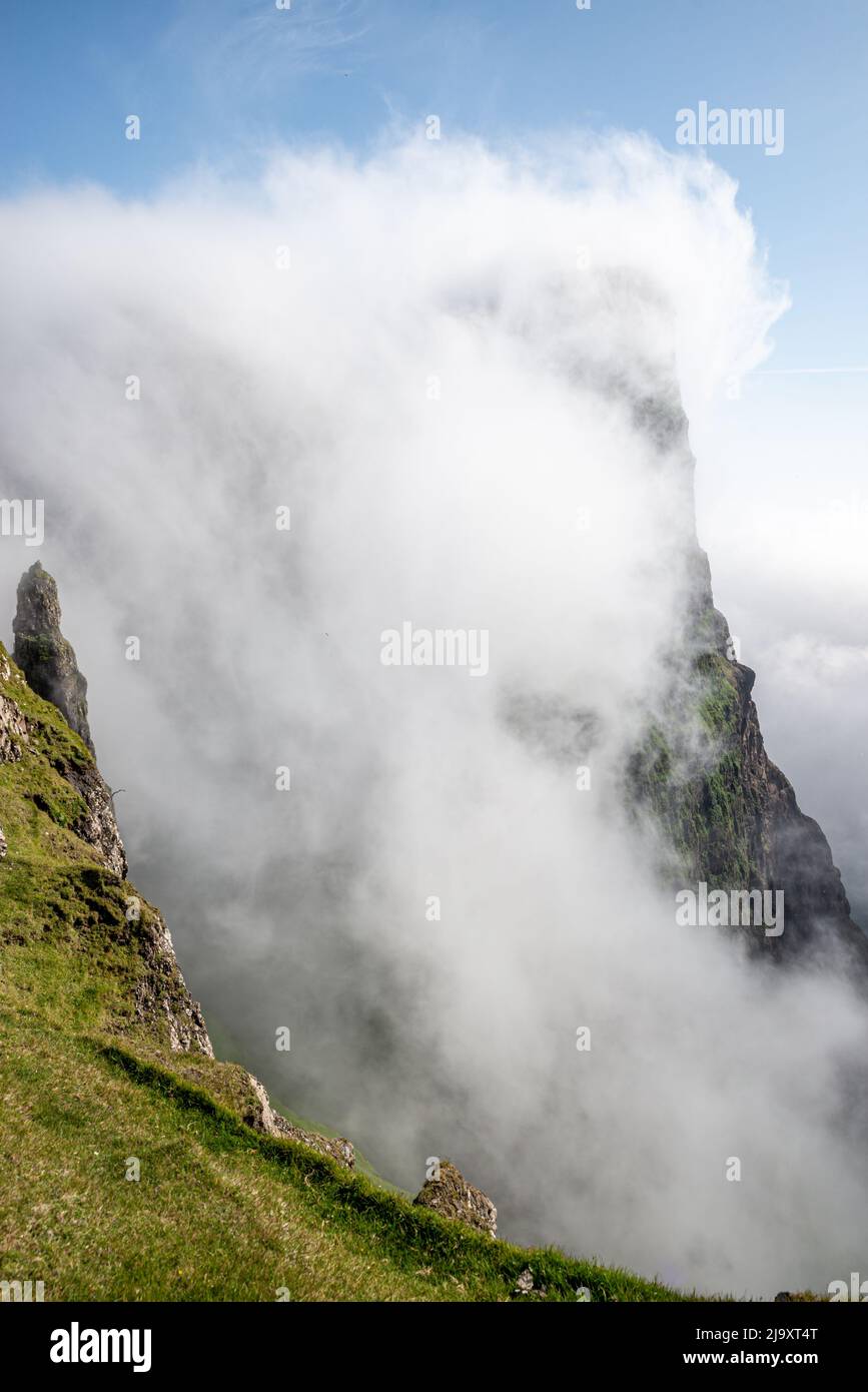 Beinisvord vertical sea cliffs, Suduroy Island, Faroe Islands Stock ...