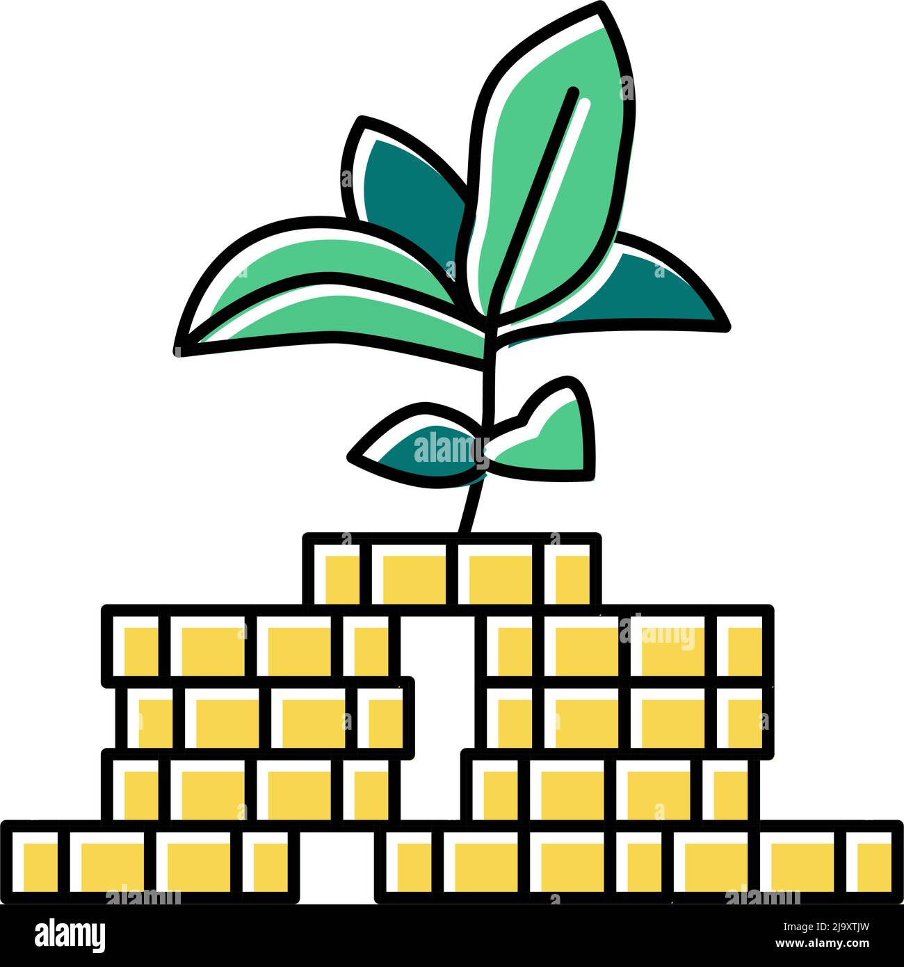 green economy color icon vector illustration Stock Vector Image & Art ...