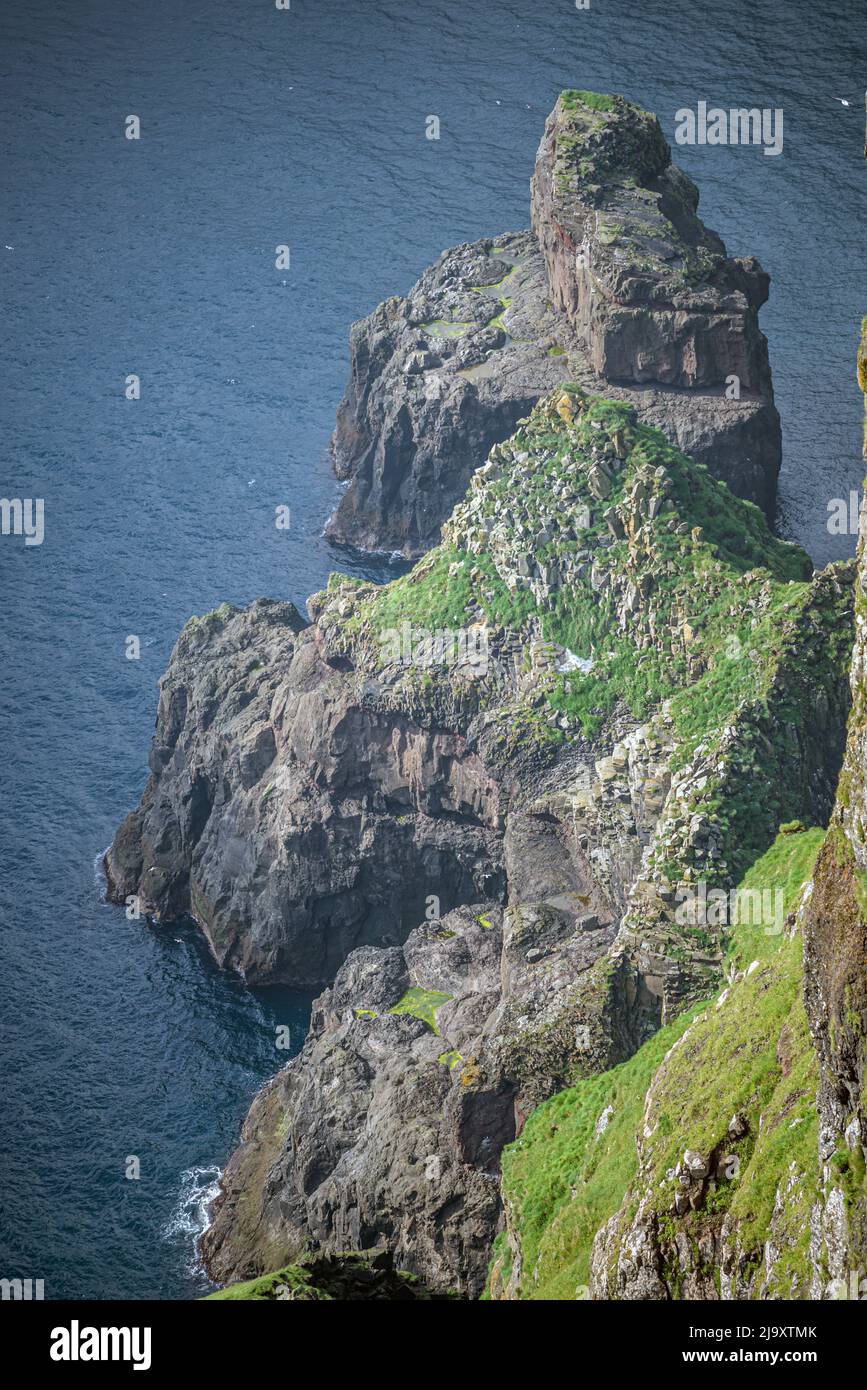 Beinisvord vertical sea cliffs, Suduroy Island, Faroe Islands Stock ...