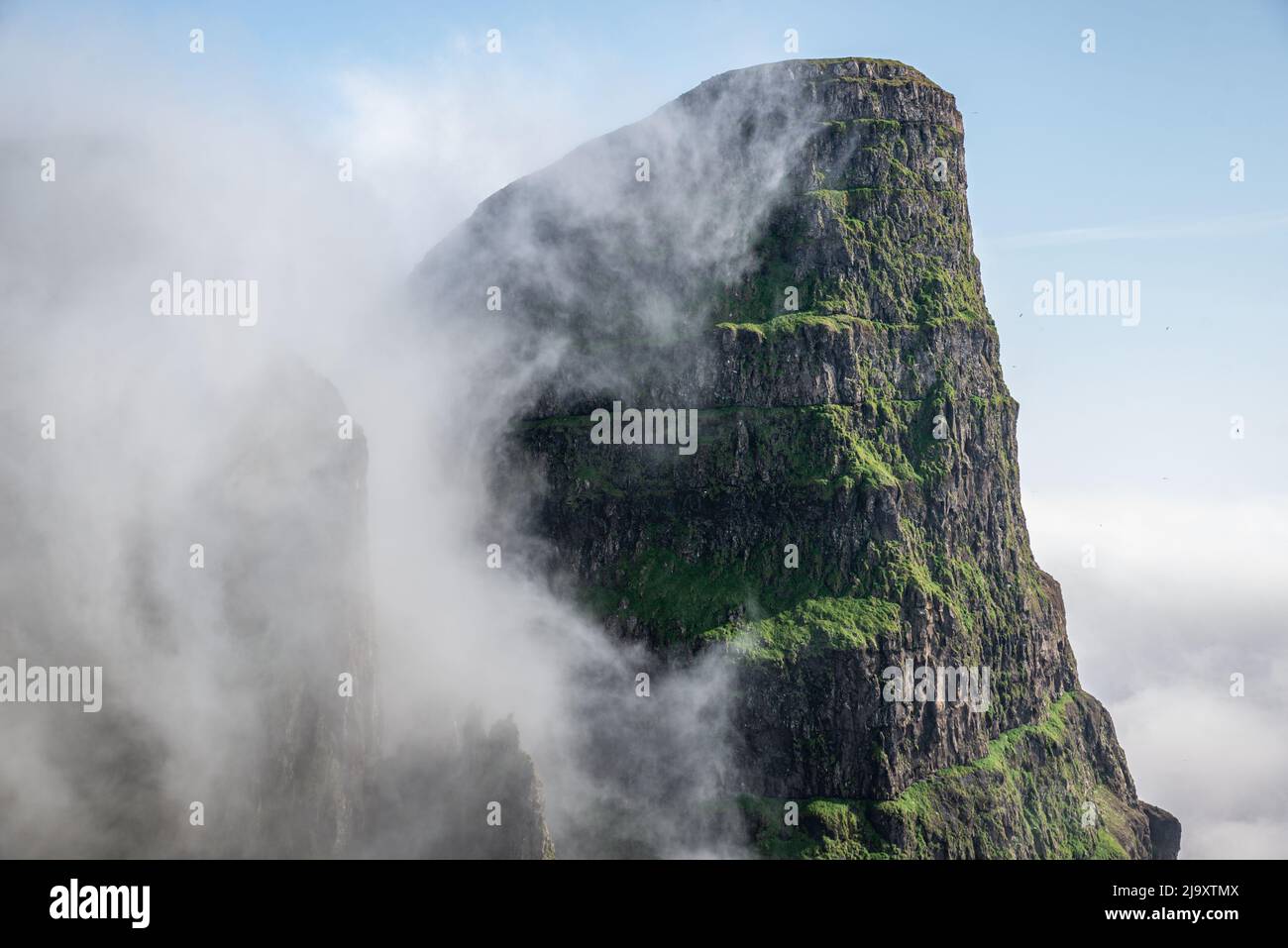 Beinisvord vertical sea cliffs, Suduroy Island, Faroe Islands Stock ...
