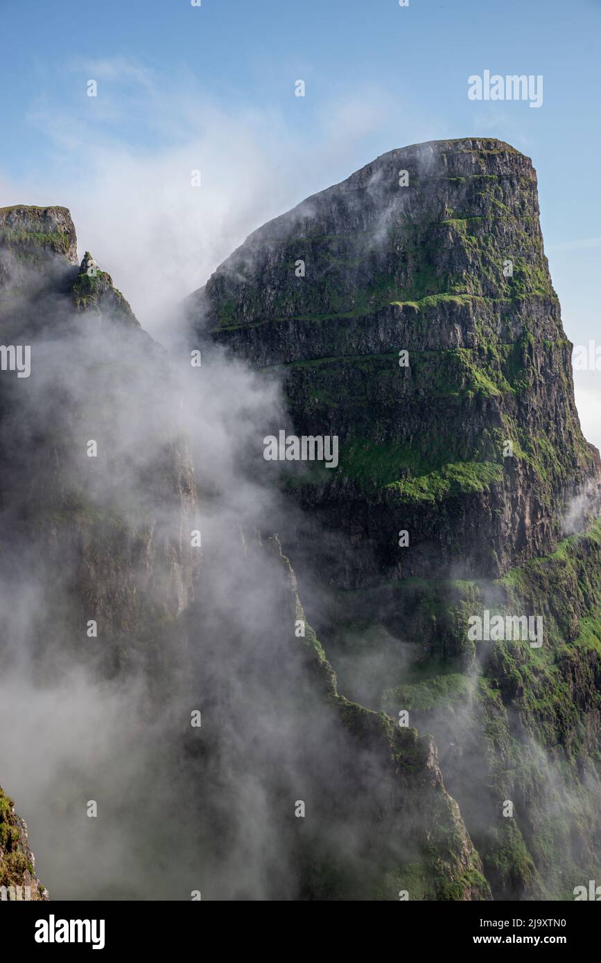 Beinisvord vertical sea cliffs, Suduroy Island, Faroe Islands Stock ...