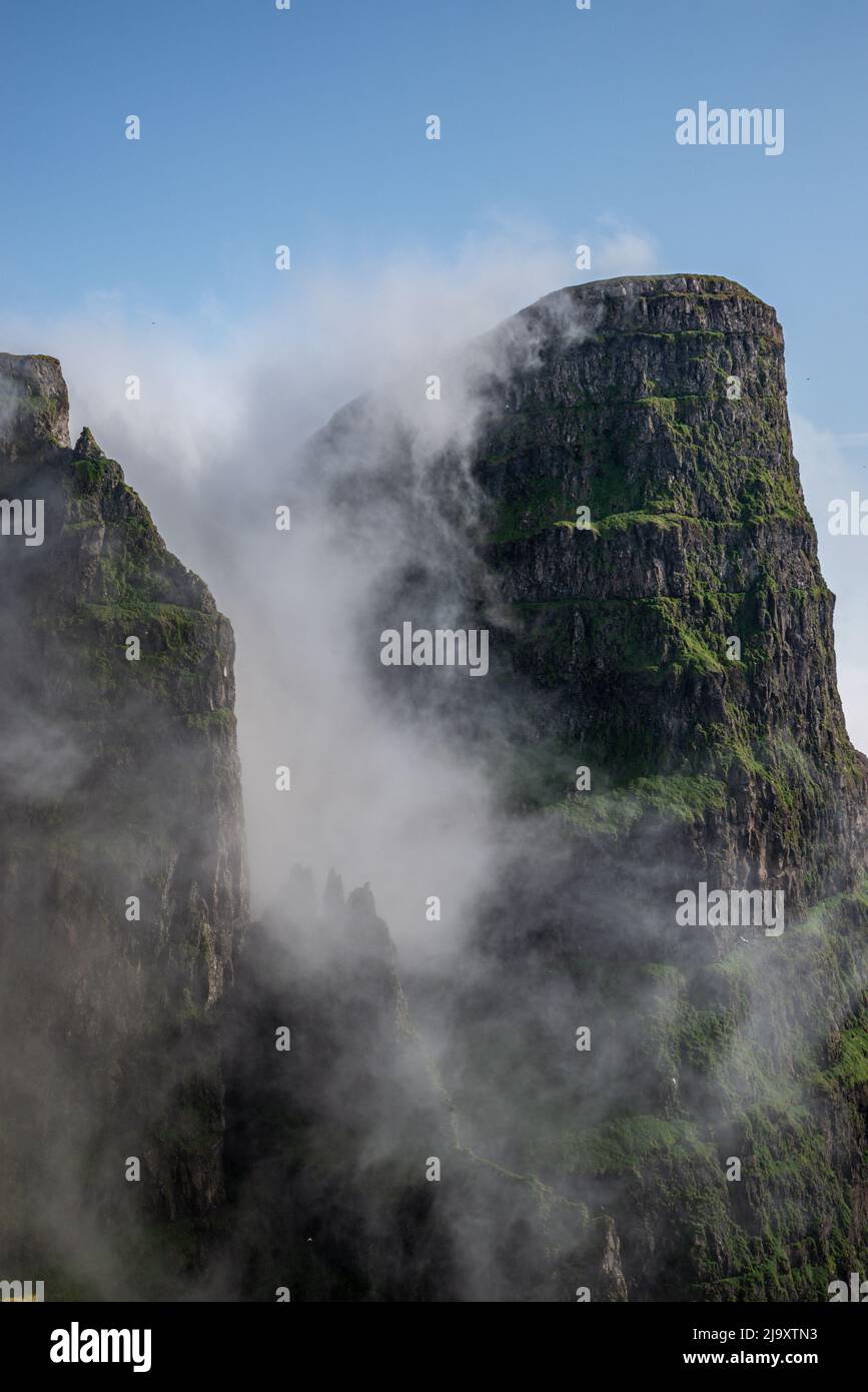 Beinisvord vertical sea cliffs, Suduroy Island, Faroe Islands Stock ...