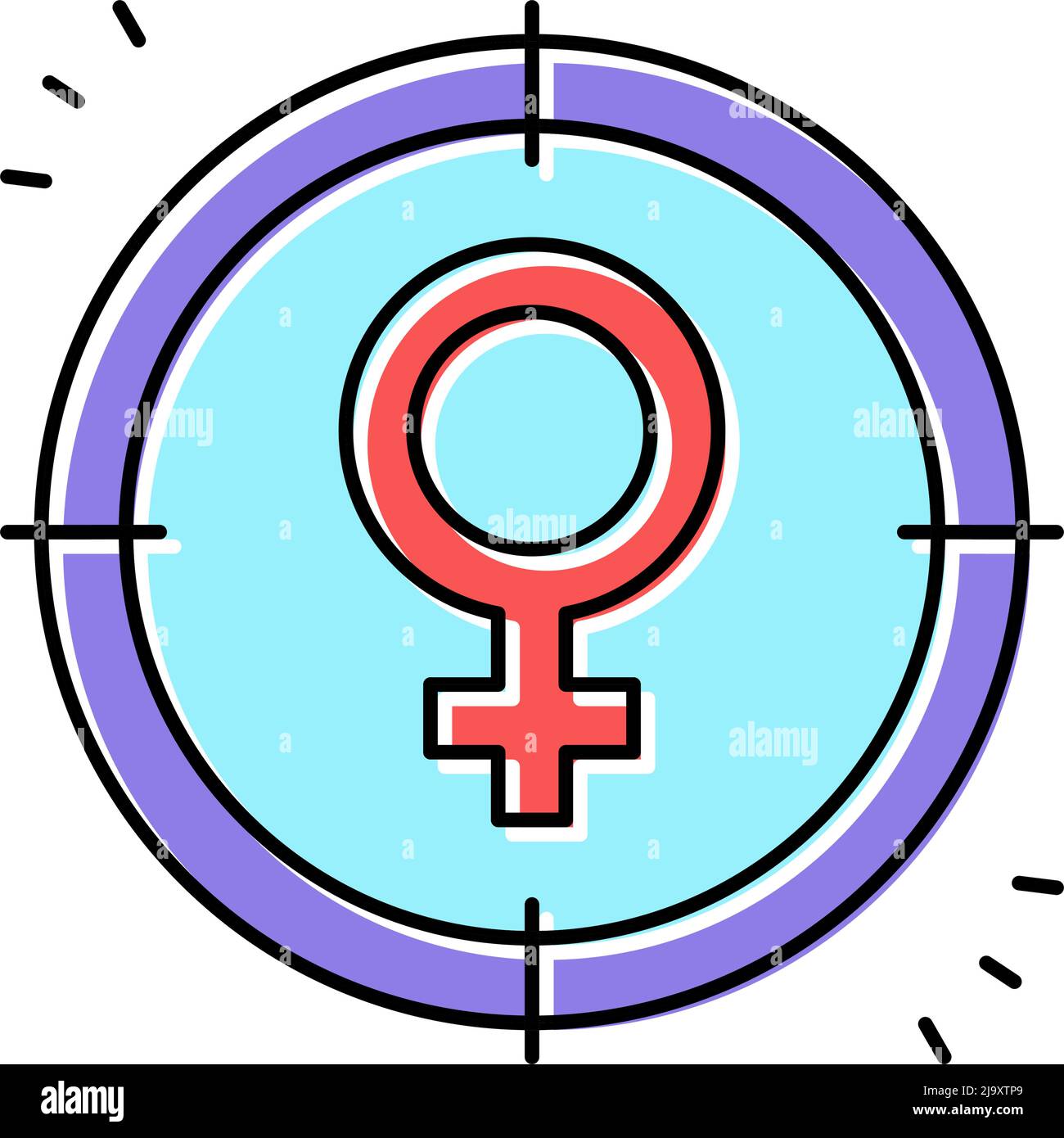 sexism social problem color icon vector illustration Stock Vector Image ...
