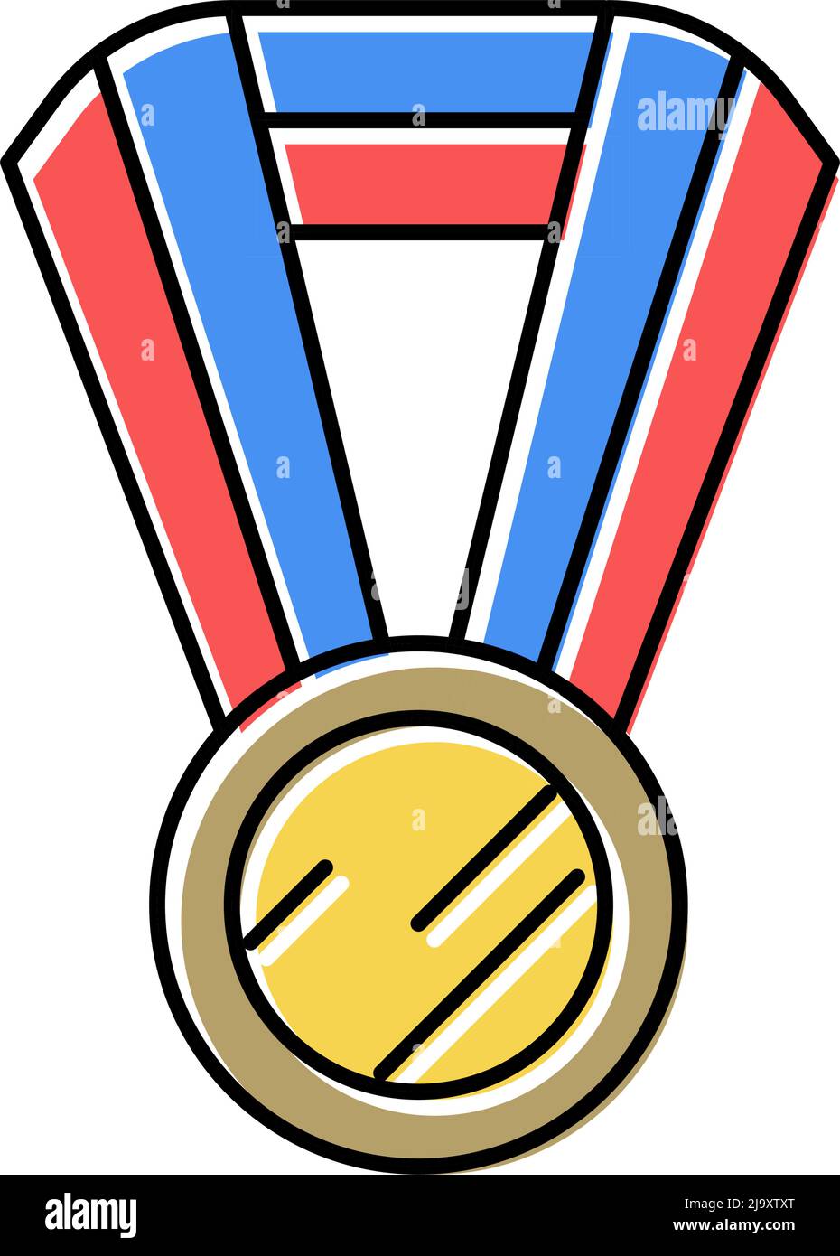 gold medal color icon vector illustration Stock Vector Image & Art - Alamy
