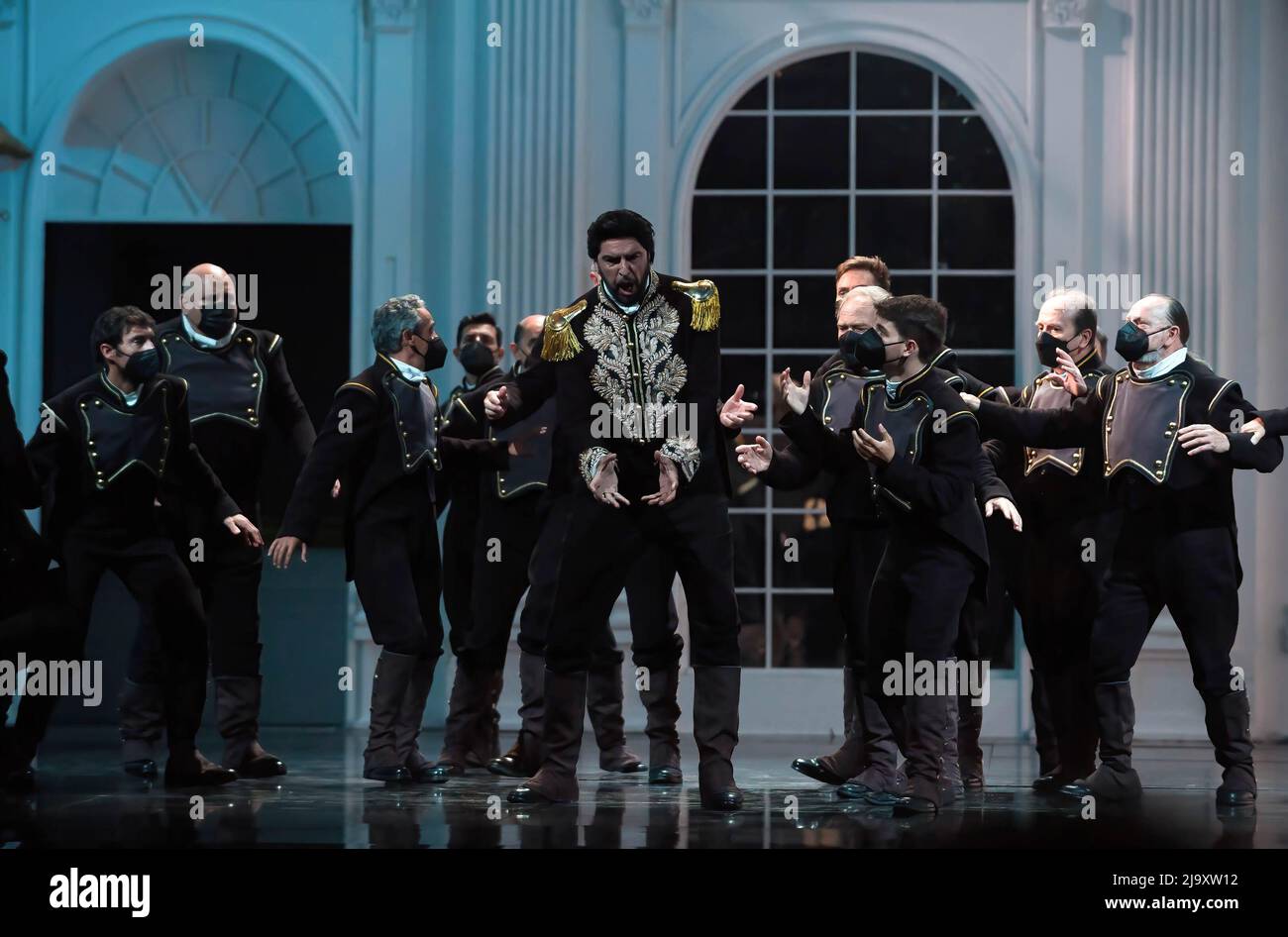 Malaga, Spain. 25th May, 2022. Actors perform during a general ...