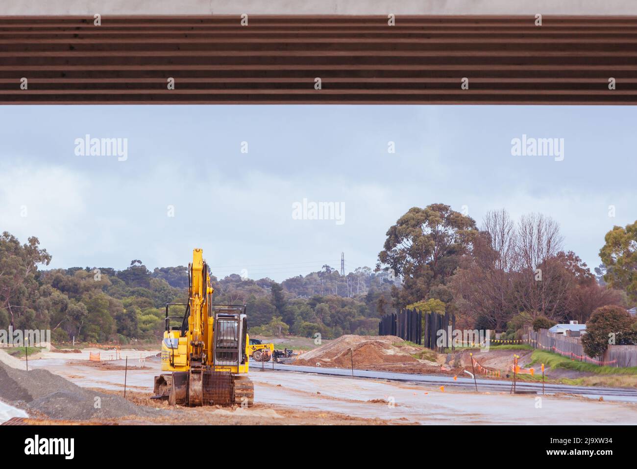 Peninsula Link Under Construction in Melbourne Australia Stock Photo ...