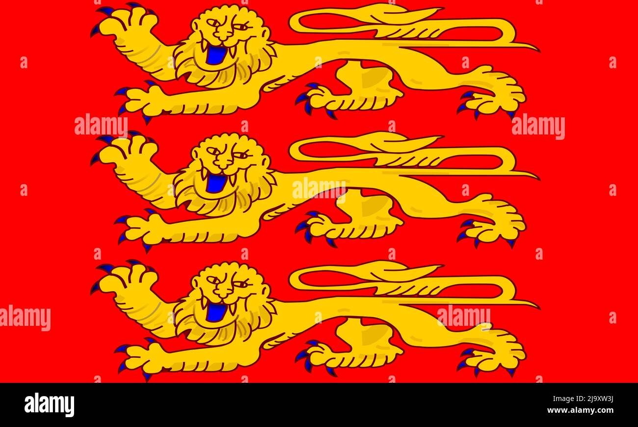 Top view of flag Haute Normandie , France. French patriot and travel ...