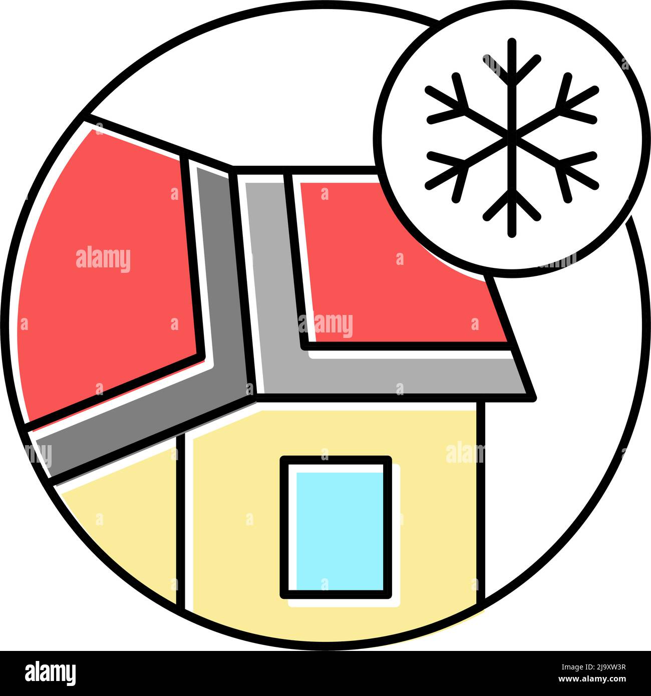 ice and water shield color icon vector illustration Stock Vector Image ...