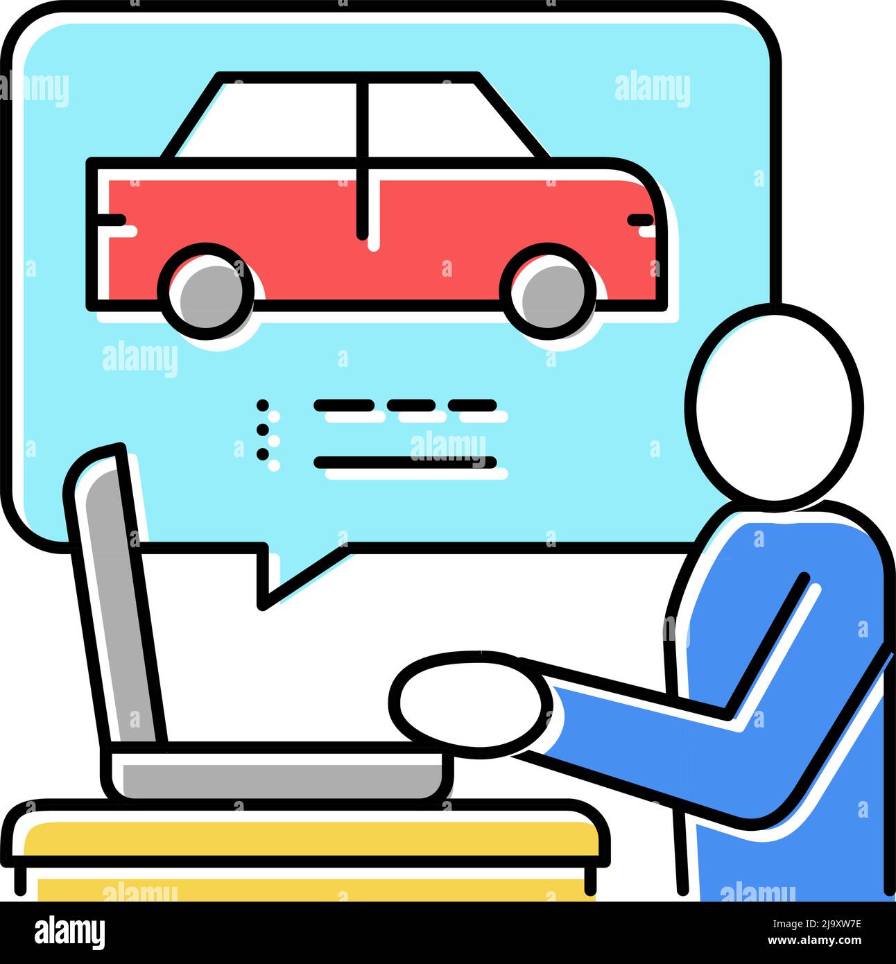 driving test preparation color icon vector illustration Stock Vector ...