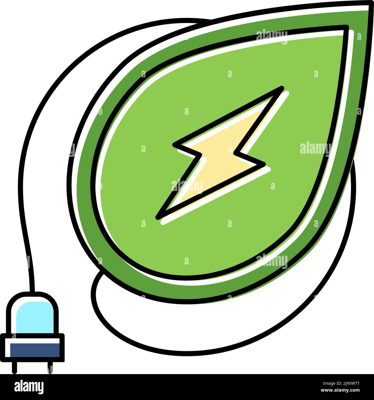 energy leaf color icon vector illustration Stock Vector Image & Art - Alamy
