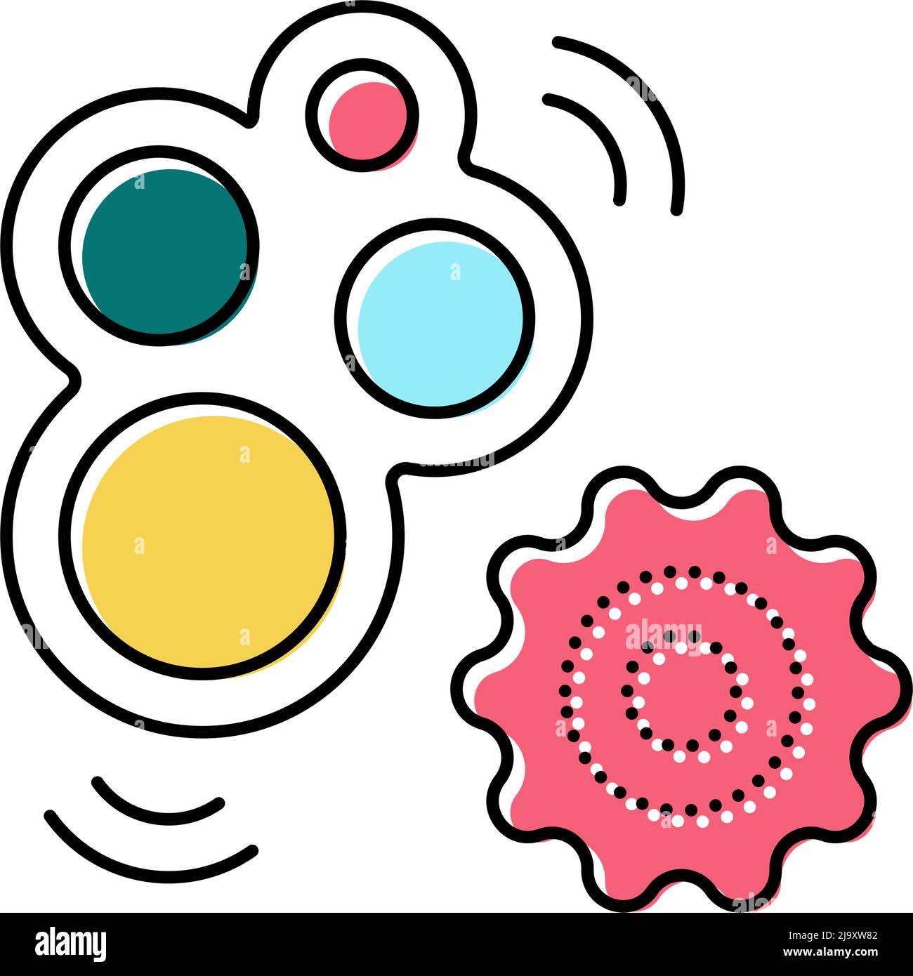 sensory play toys color icon vector illustration Stock Vector Image ...