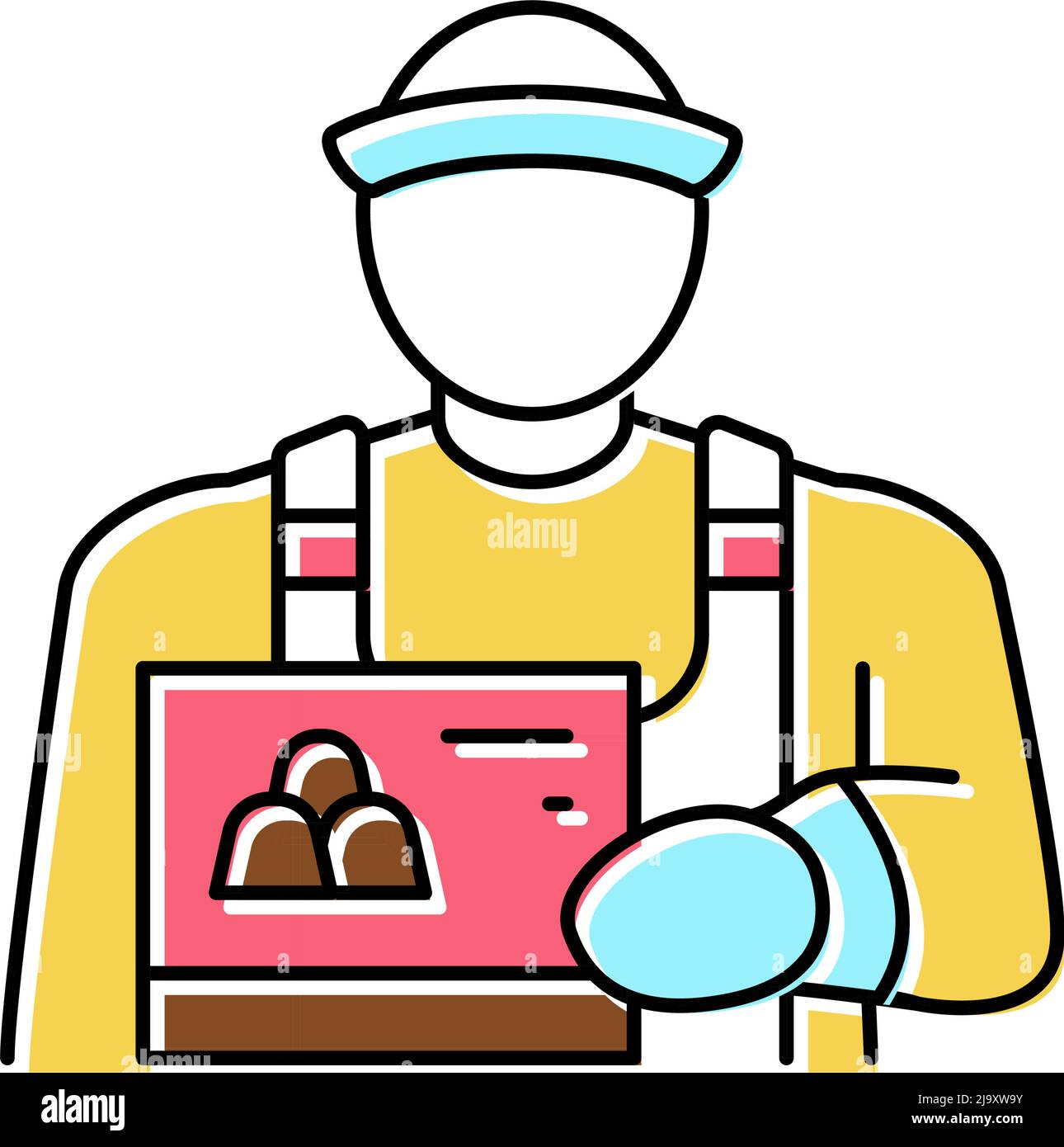 candy seller color icon vector illustration Stock Vector Image & Art ...