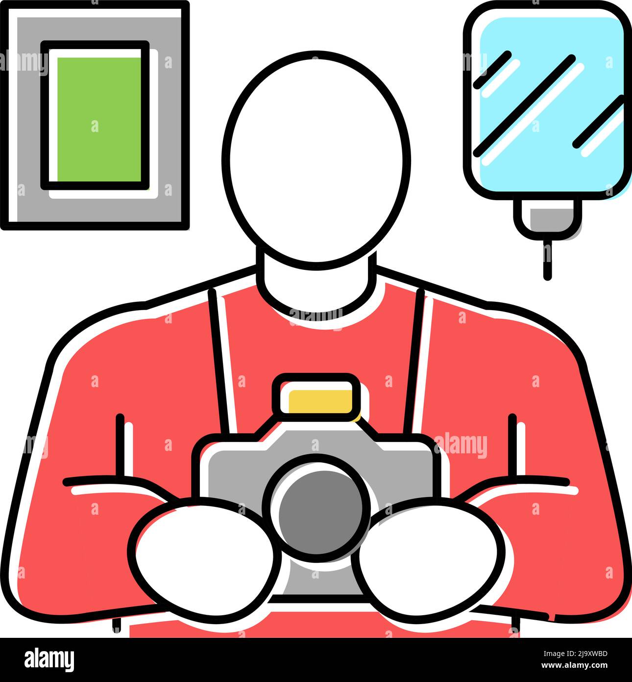 photographer business color icon vector illustration Stock Vector Image ...