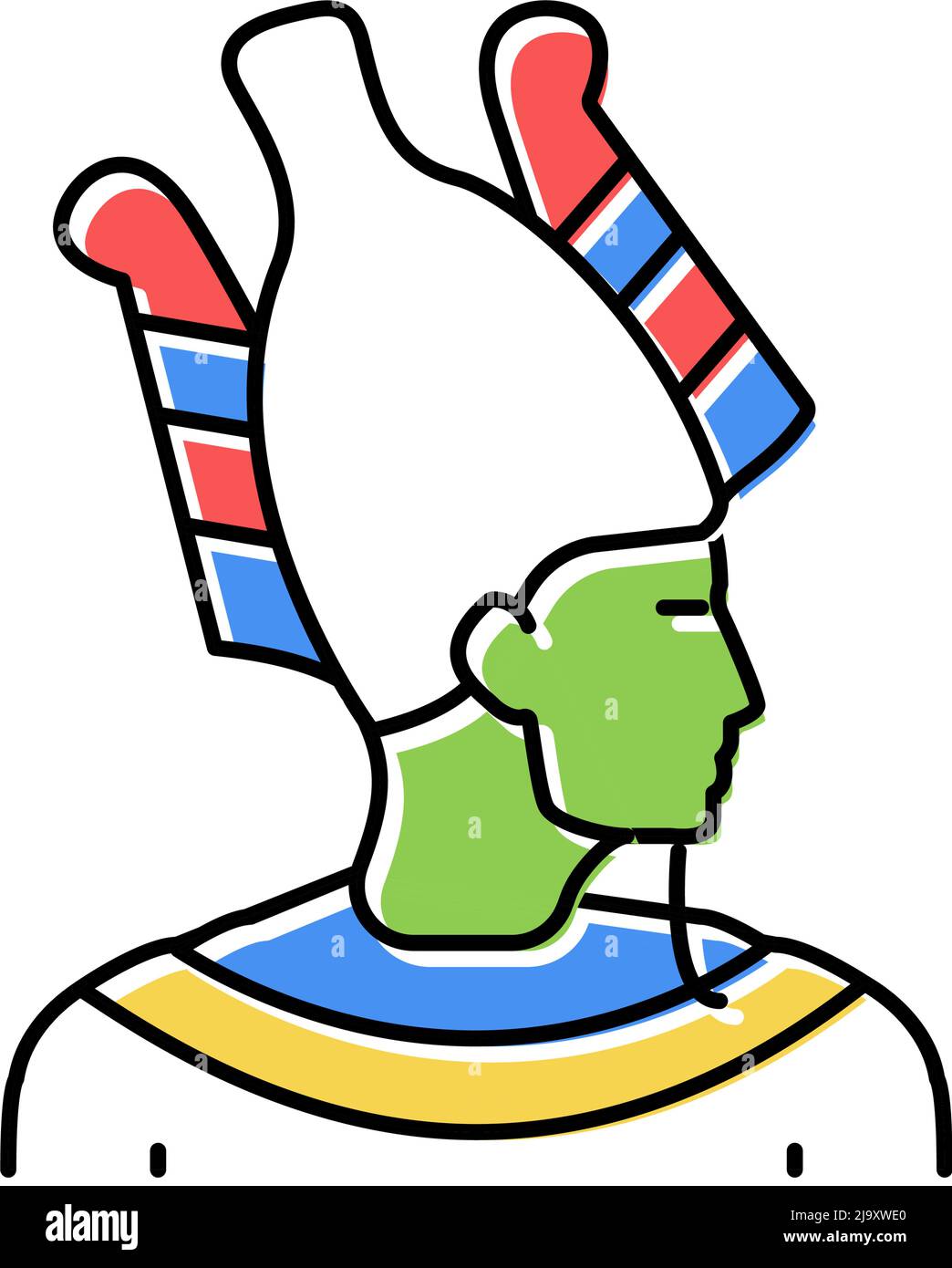 god egypt osiris color icon vector illustration Stock Vector Image ...