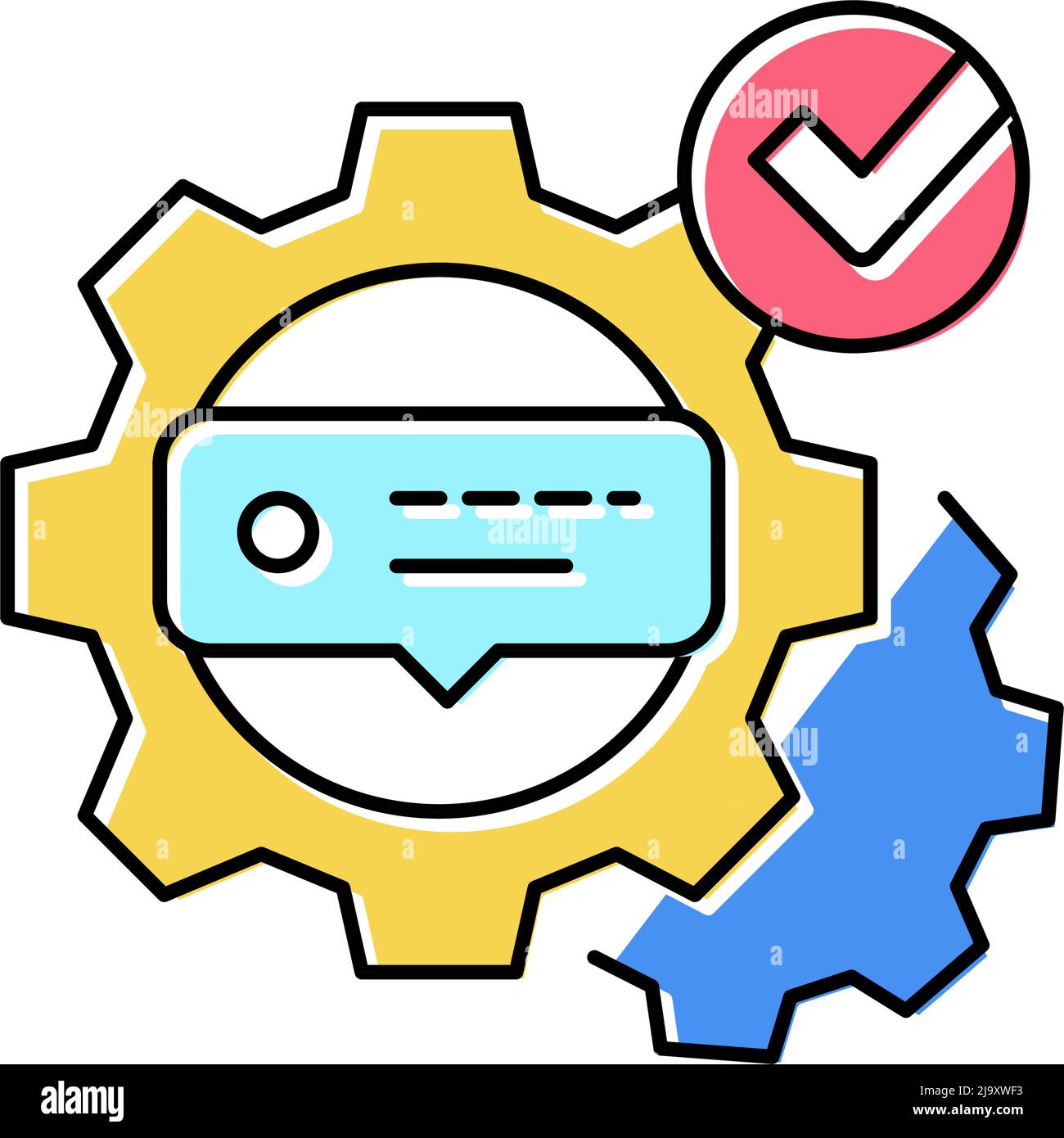 tutorial processing color icon vector illustration Stock Vector Image ...