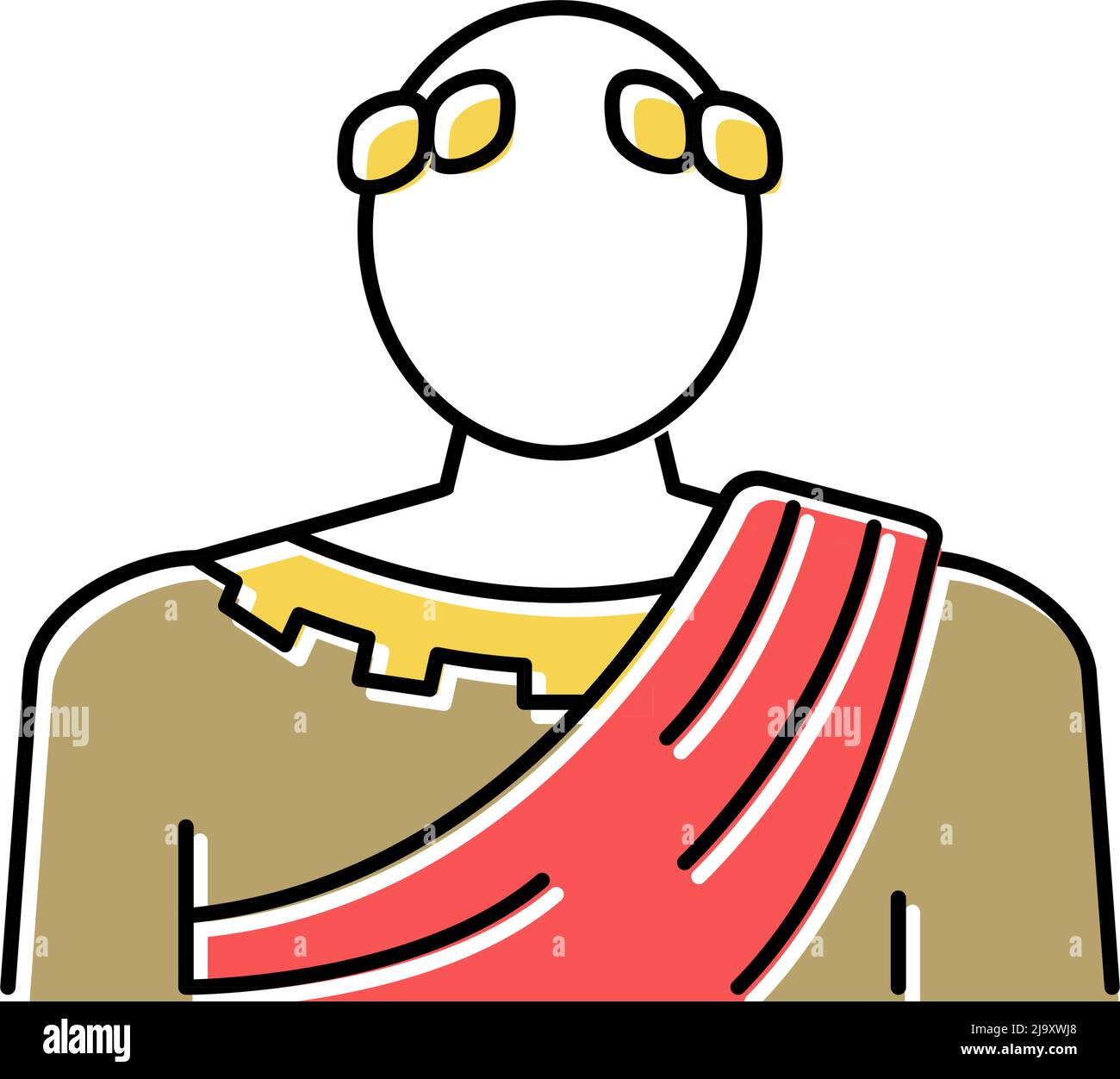 emperor ancient rome color icon vector illustration Stock Vector Image ...