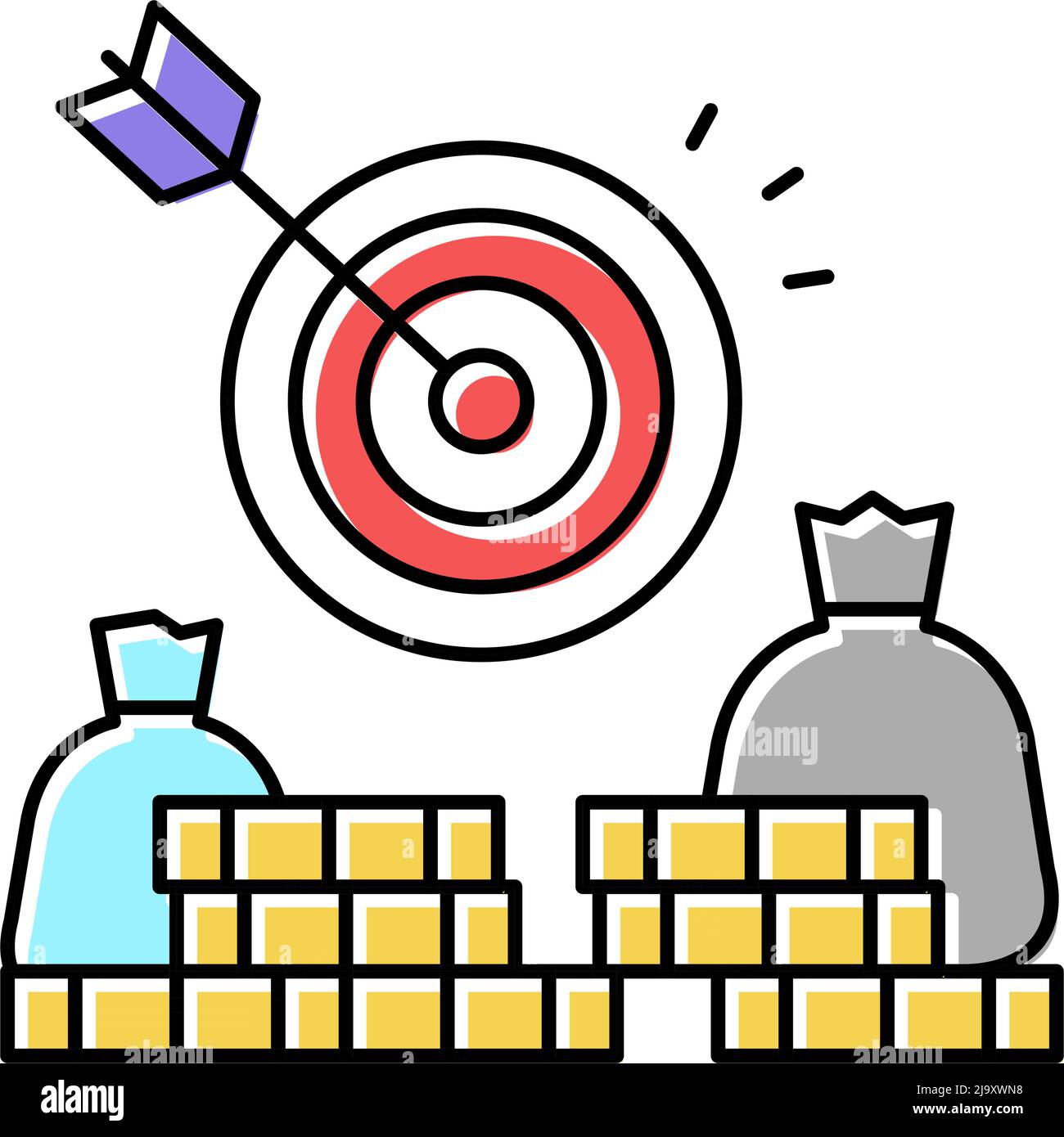 Employee running money color icon hi-res stock photography and images ...