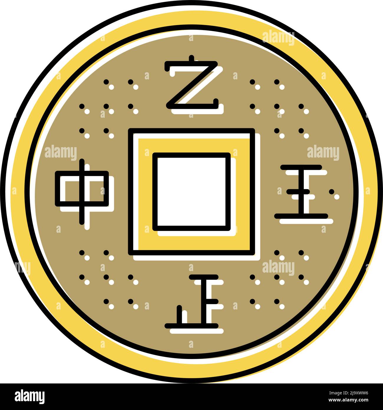 gold money color icon vector illustration Stock Vector Image & Art - Alamy