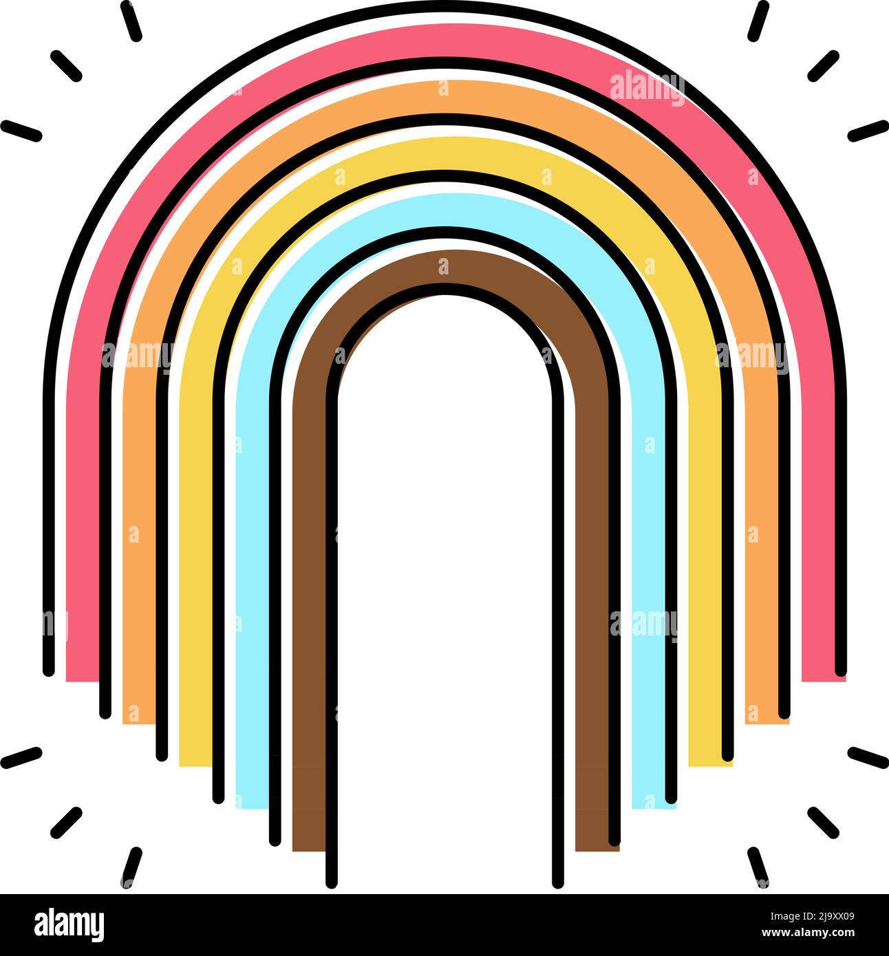 rainbow boho color icon vector illustration Stock Vector Image & Art ...