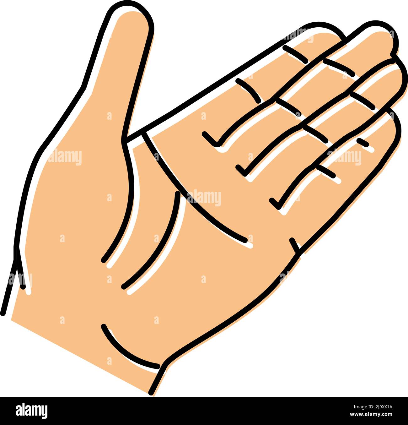 help hand color icon vector illustration Stock Vector Image & Art - Alamy