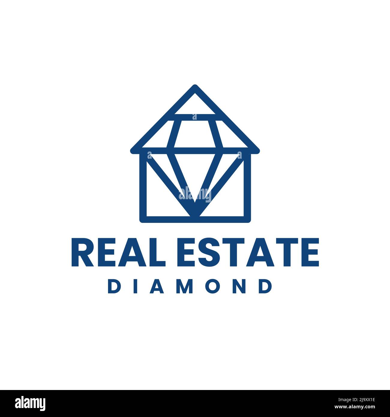 Diamond design logo in the shape of a house, abstract design ...