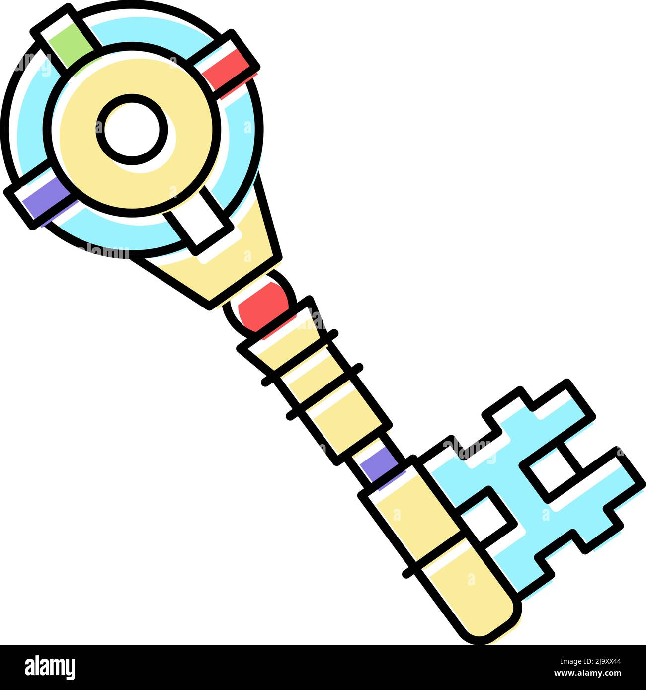 ancient key color icon vector illustration Stock Vector Image & Art - Alamy
