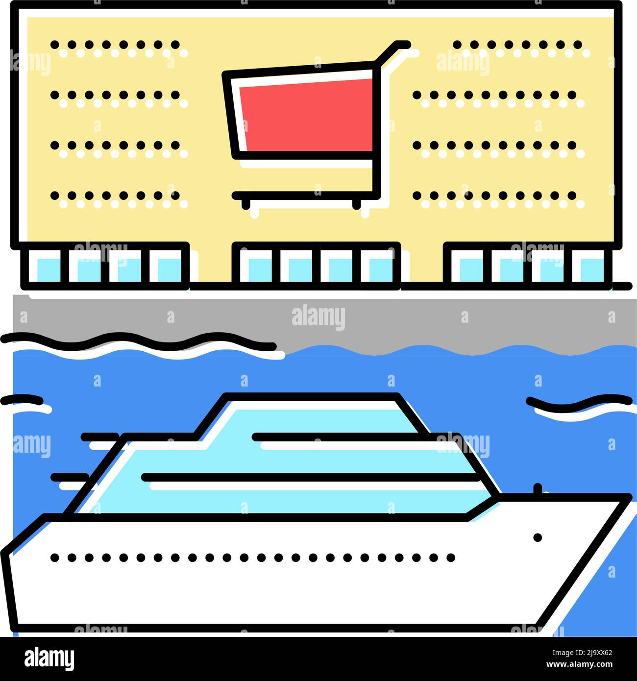 port shopping color icon vector illustration Stock Vector Image & Art ...