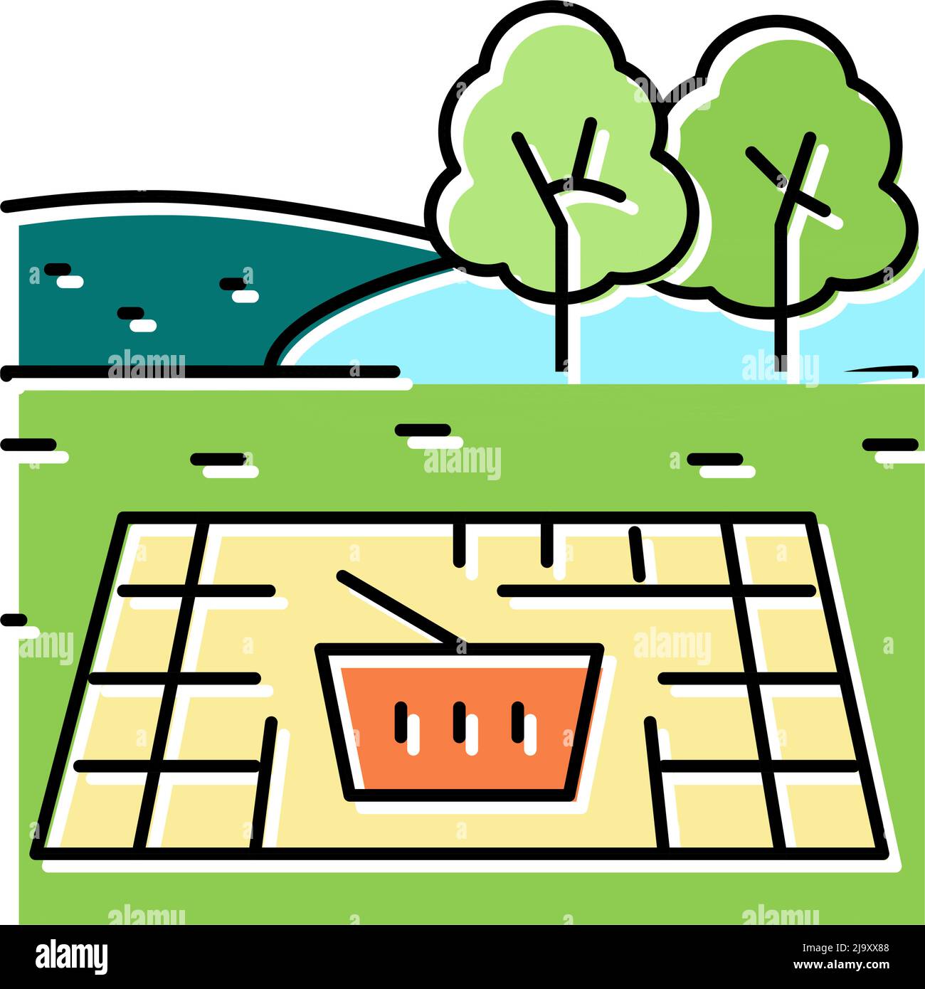 picnic park color icon vector illustration Stock Vector Image & Art - Alamy