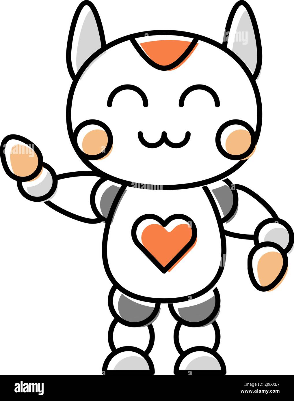 cute robot color icon vector illustration Stock Vector Image & Art - Alamy