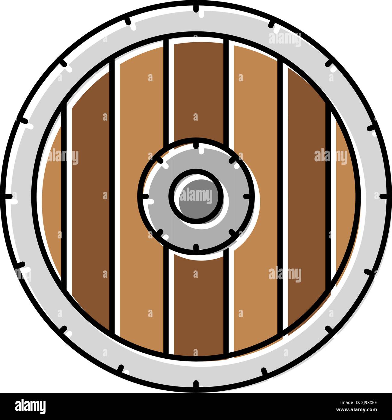 shield medieval color icon vector illustration Stock Vector Image & Art ...