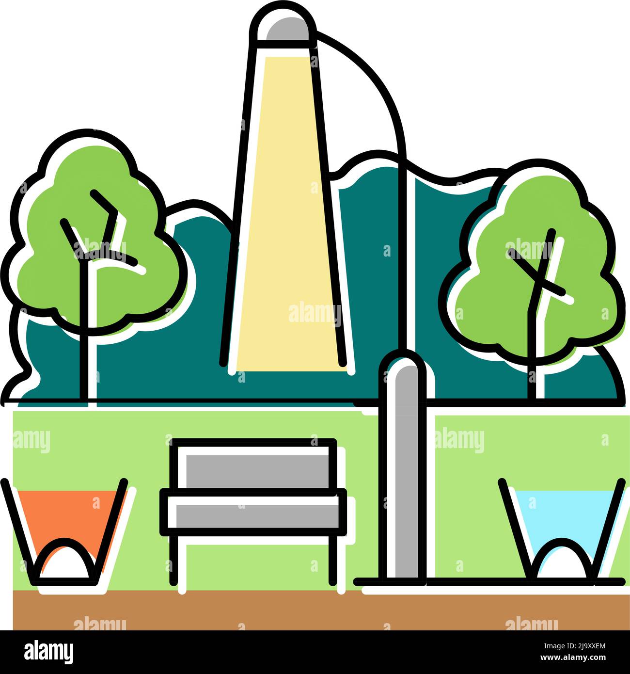 light park color icon vector illustration Stock Vector Image & Art - Alamy