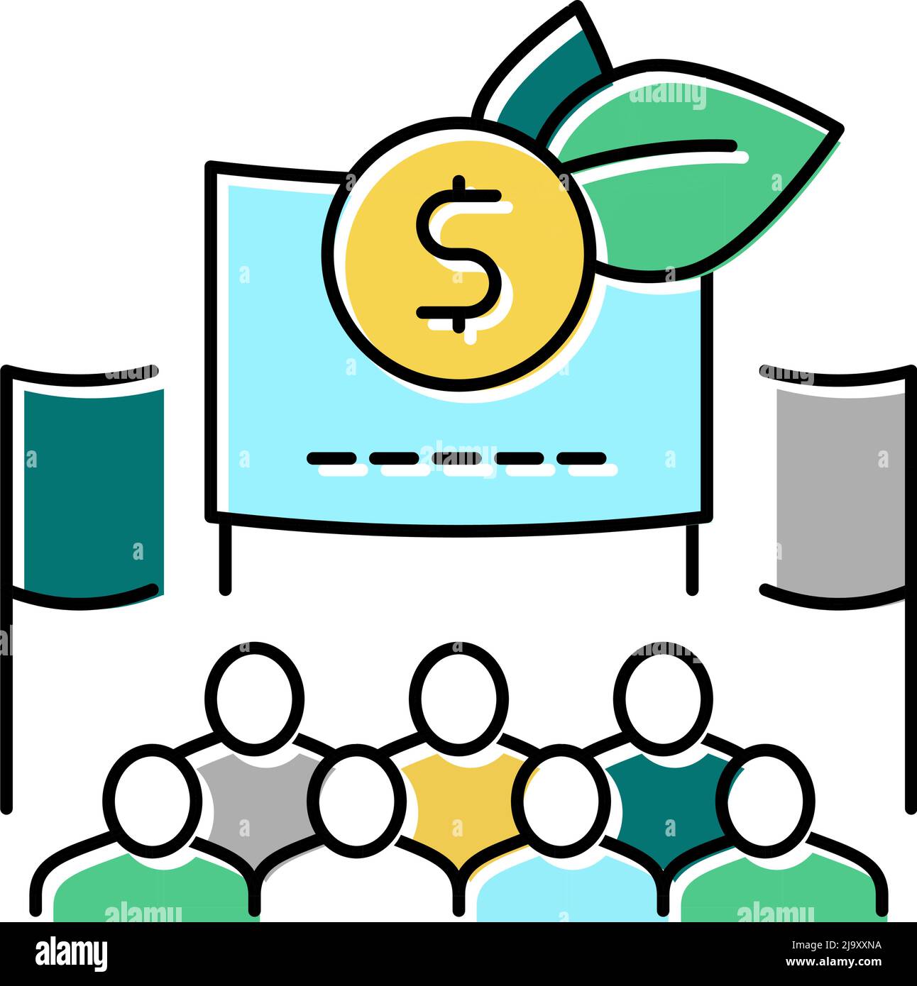 social responsibility color icon vector illustration Stock Vector Image ...