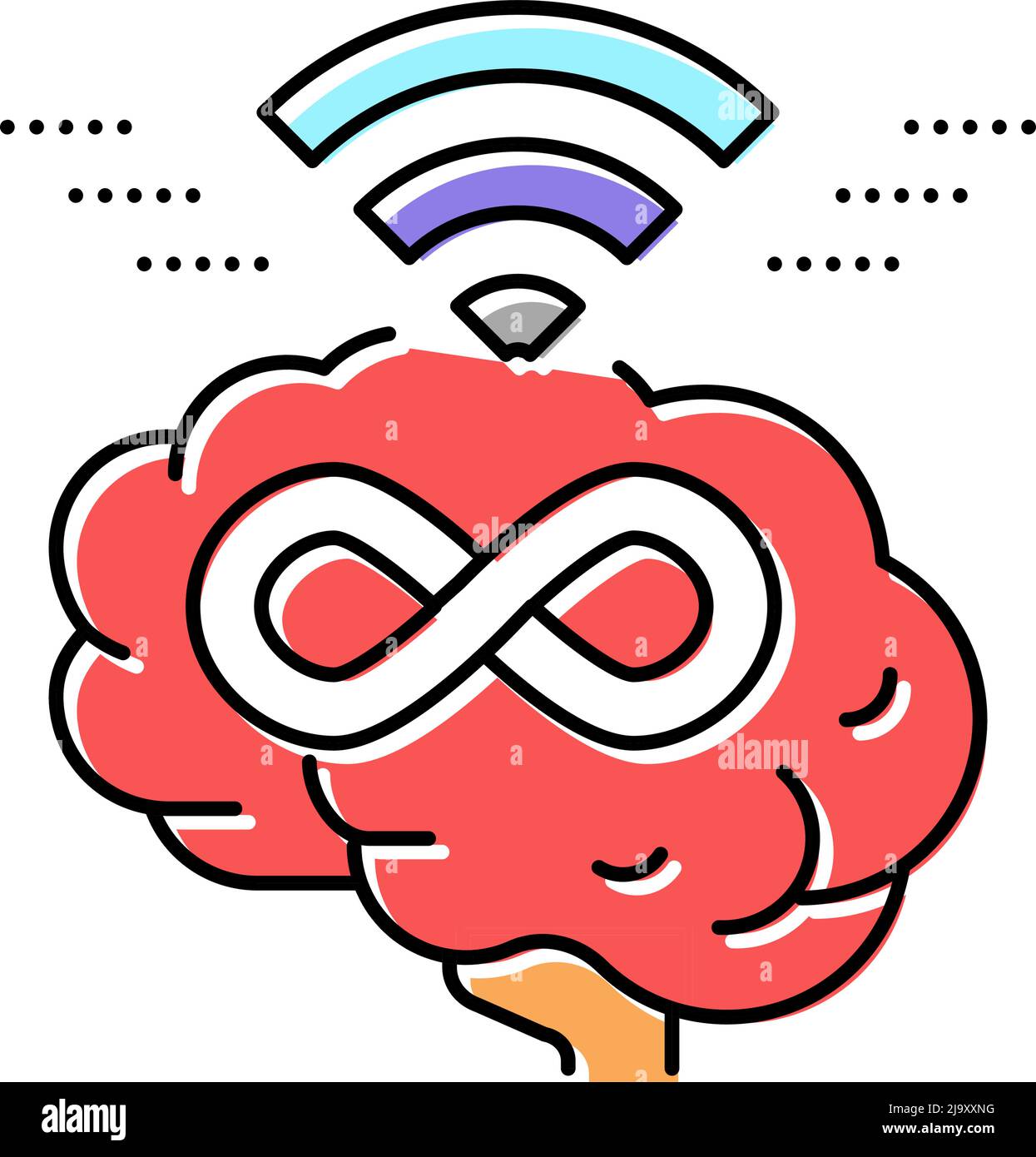 endless learning color icon vector illustration Stock Vector Image ...