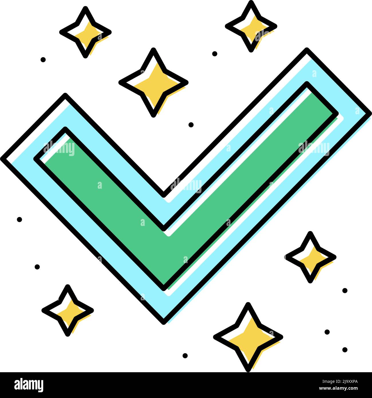 tick quality approving color icon vector illustration Stock Vector ...