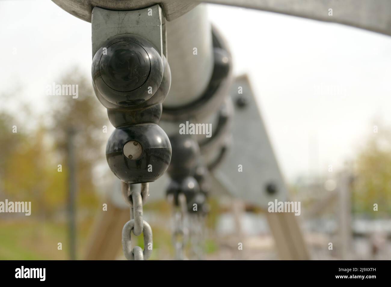 Elements of the attraction in the park Stock Photo - Alamy
